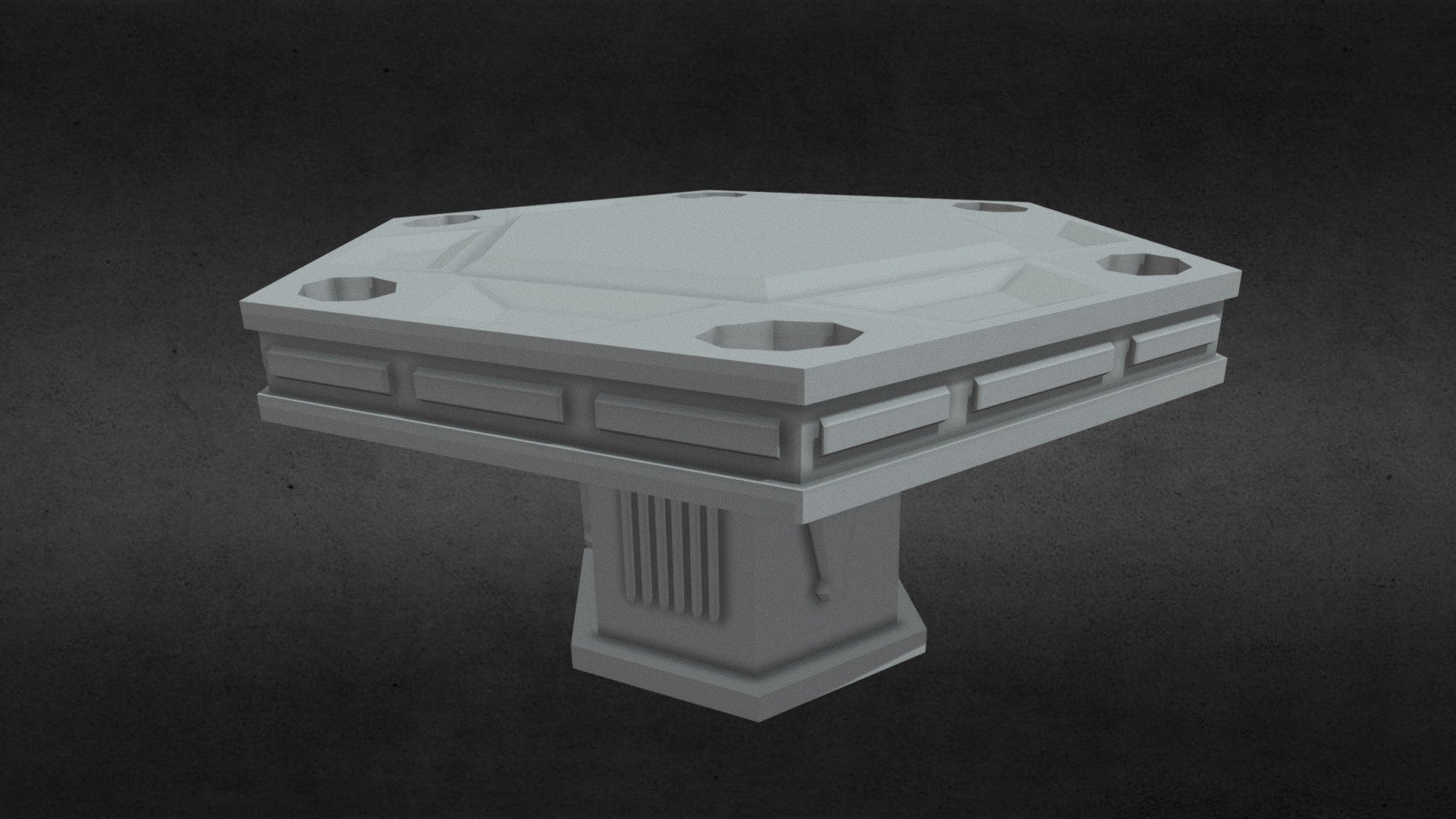 LOW POLY HEXAGONAL POKER TABLE - 3D model by Erik Collada (@Bezierik ...