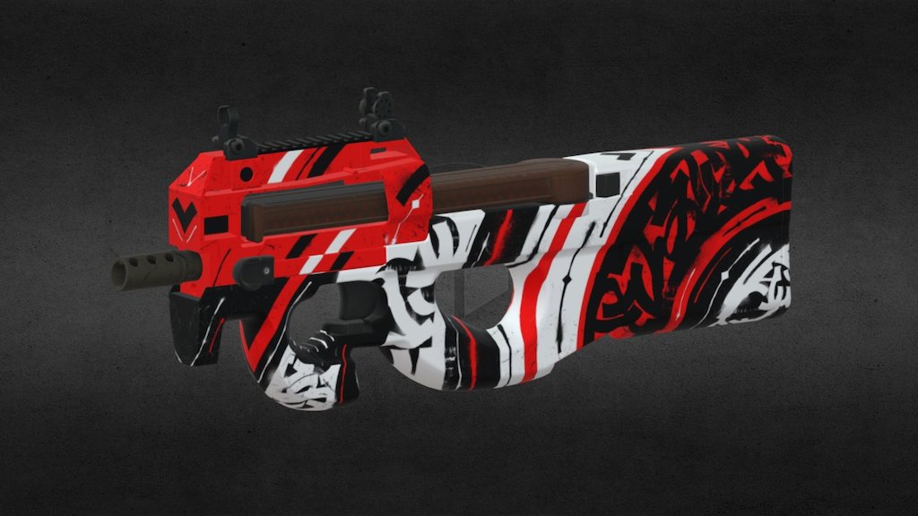 P90 Calligraphy - 3D model by cursorYX [ac965bf] - Sketchfab
