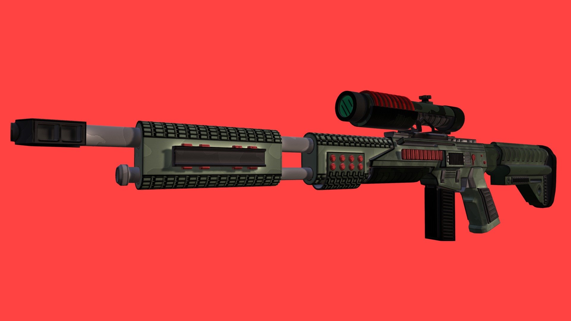 Borderlands-inspired Sniper - 3D model by Liam Donnelly (@Glumb ...