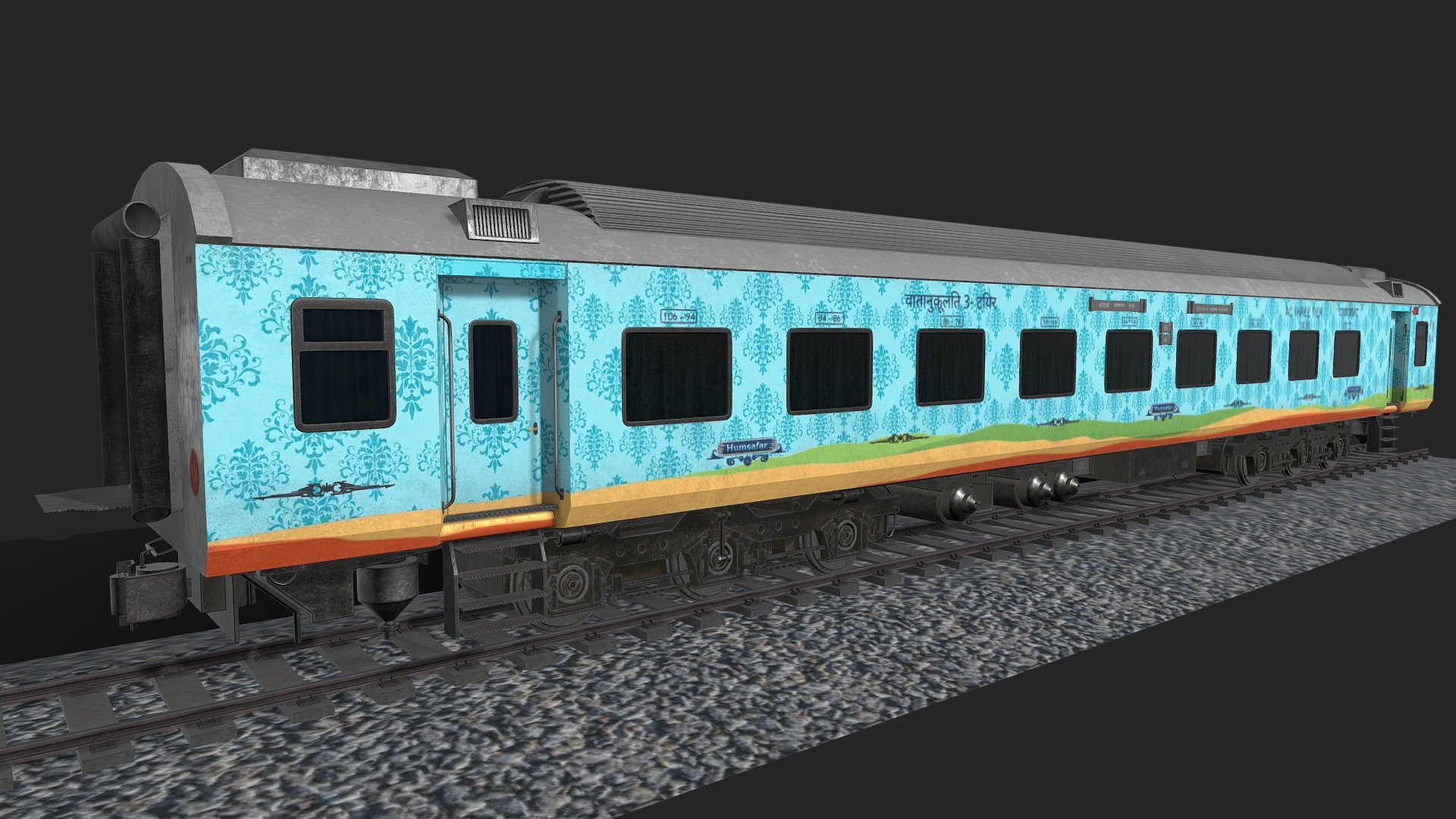 Indian_AC_Coach [ Exterior ] - Download Free 3D model by Abhiraj_Pratap ...