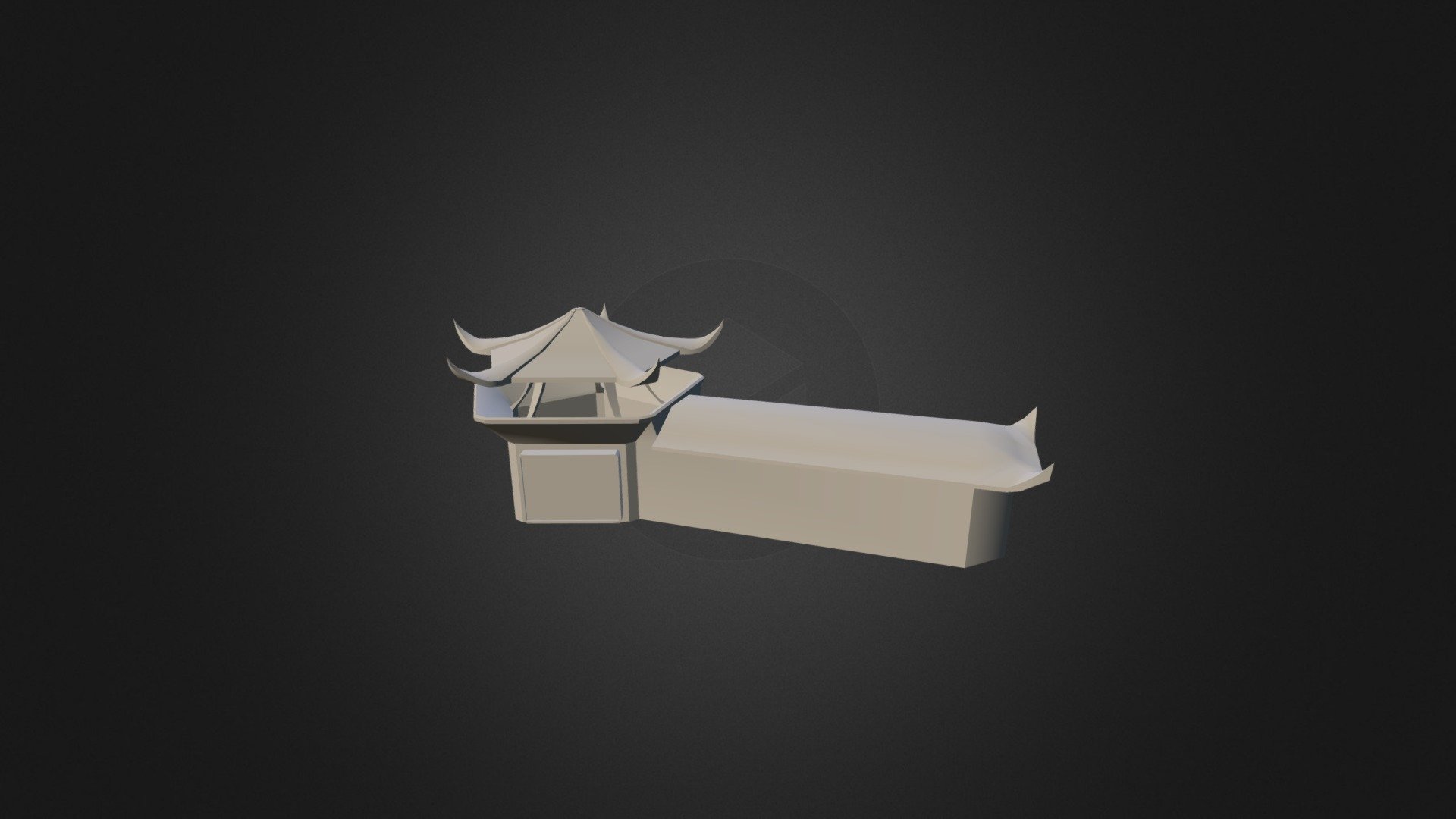 Japanese style building - 3D model by johnreilly [ac9ea96] - Sketchfab
