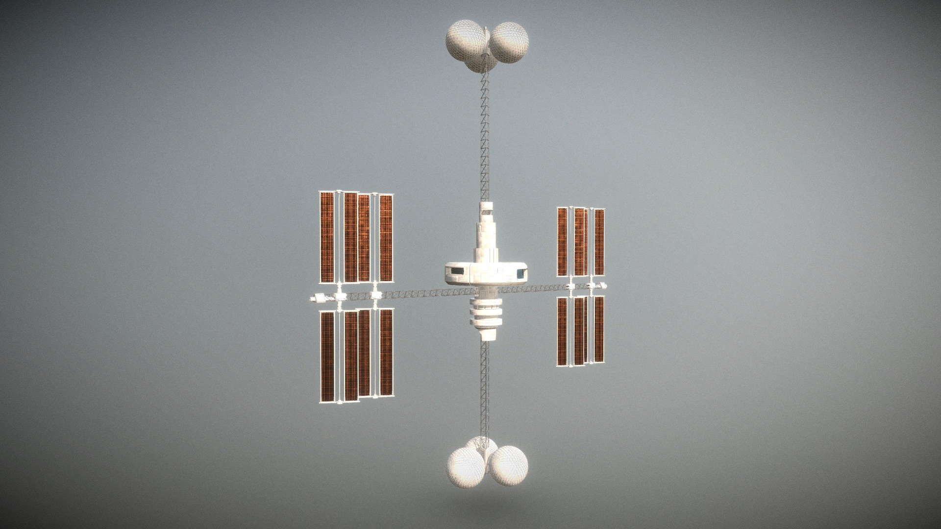 Retro Space station - 3D model by IrisProcess [aca18b1] - Sketchfab