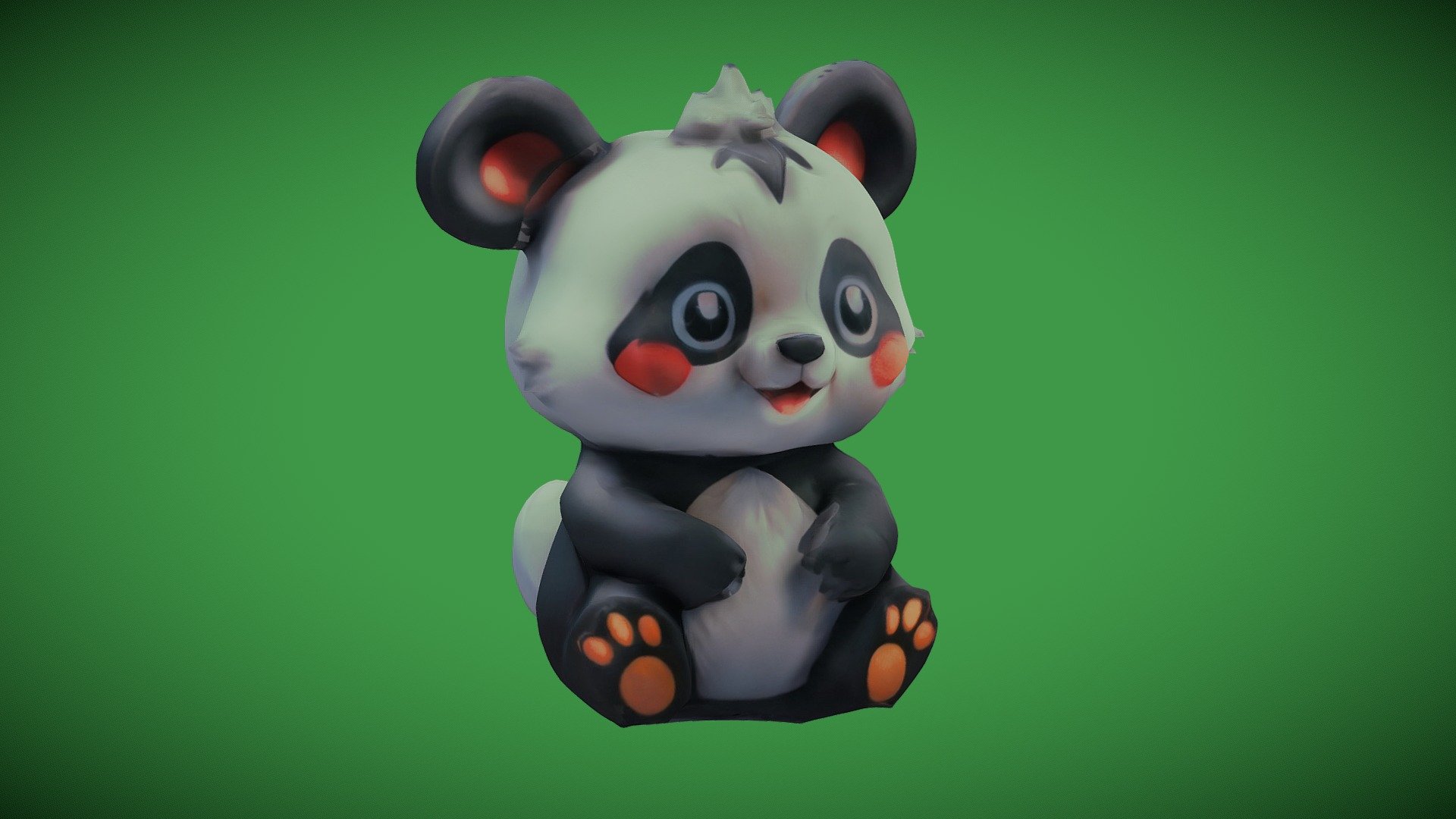 Cute Stylised/cartoon Panda [MESHY] - Download Free 3D model by Ethan C ...