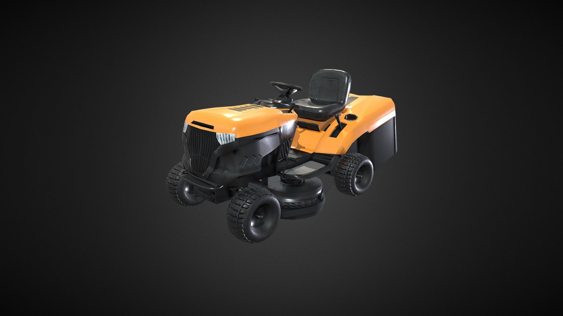 Lawn Mower | Grass Cutting Machine | Game Ready - 3D model by Talha ...