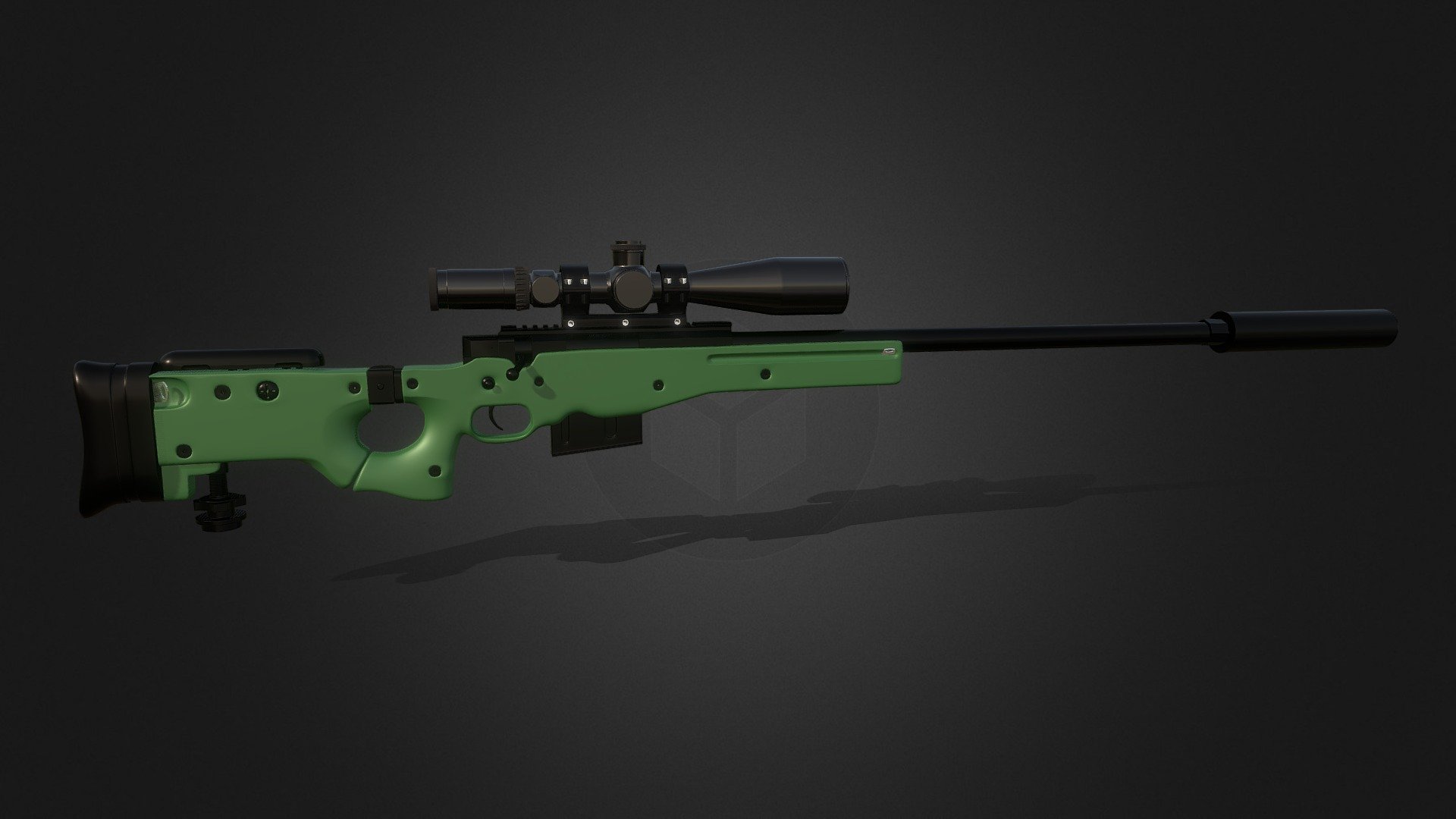 AWM Sniper Rifle - 3D model by Zedster [aca54df] - Sketchfab