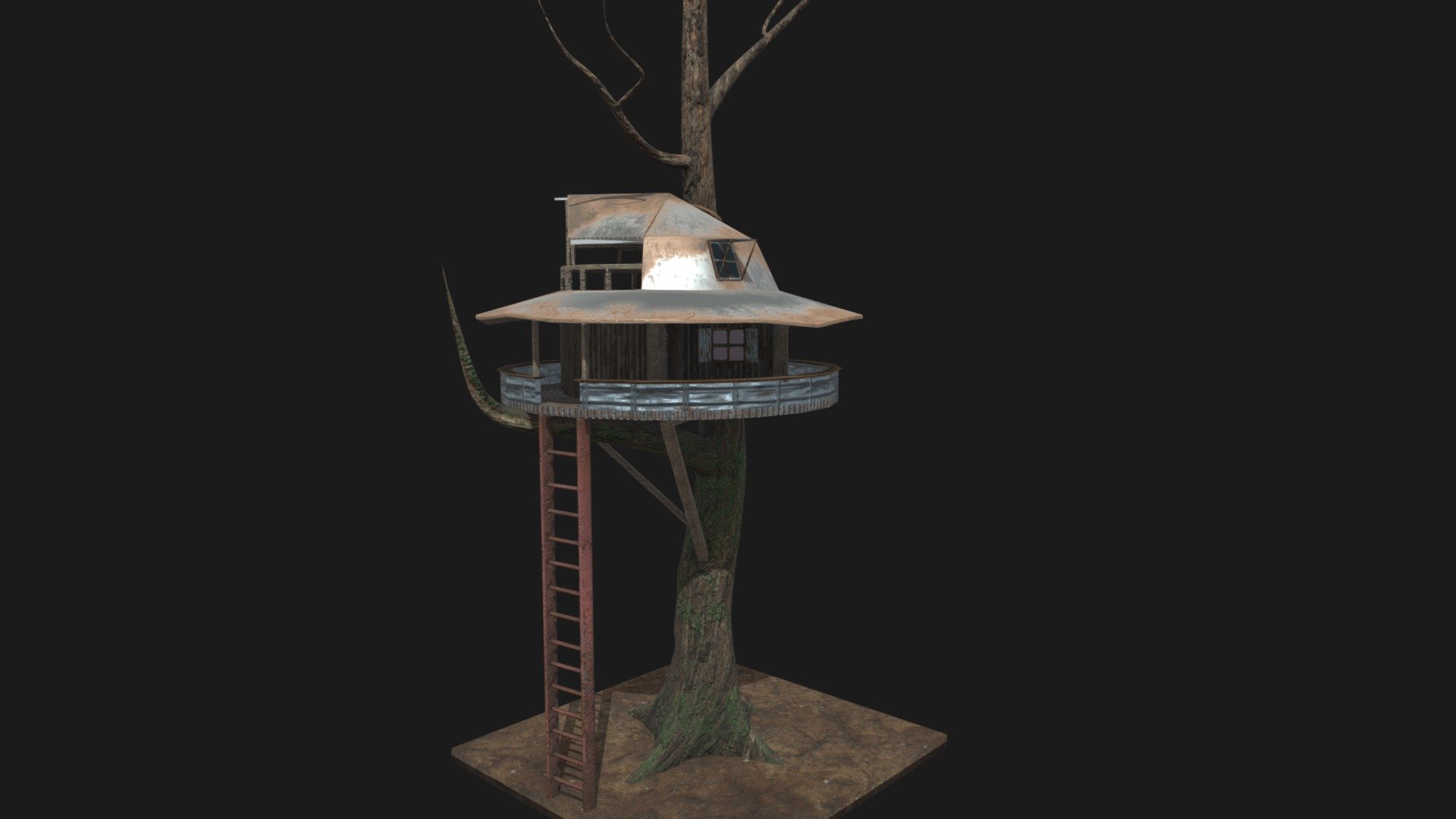 Post apocalyptic treehouse - 3D model by Tsonkovv [aca6009] - Sketchfab
