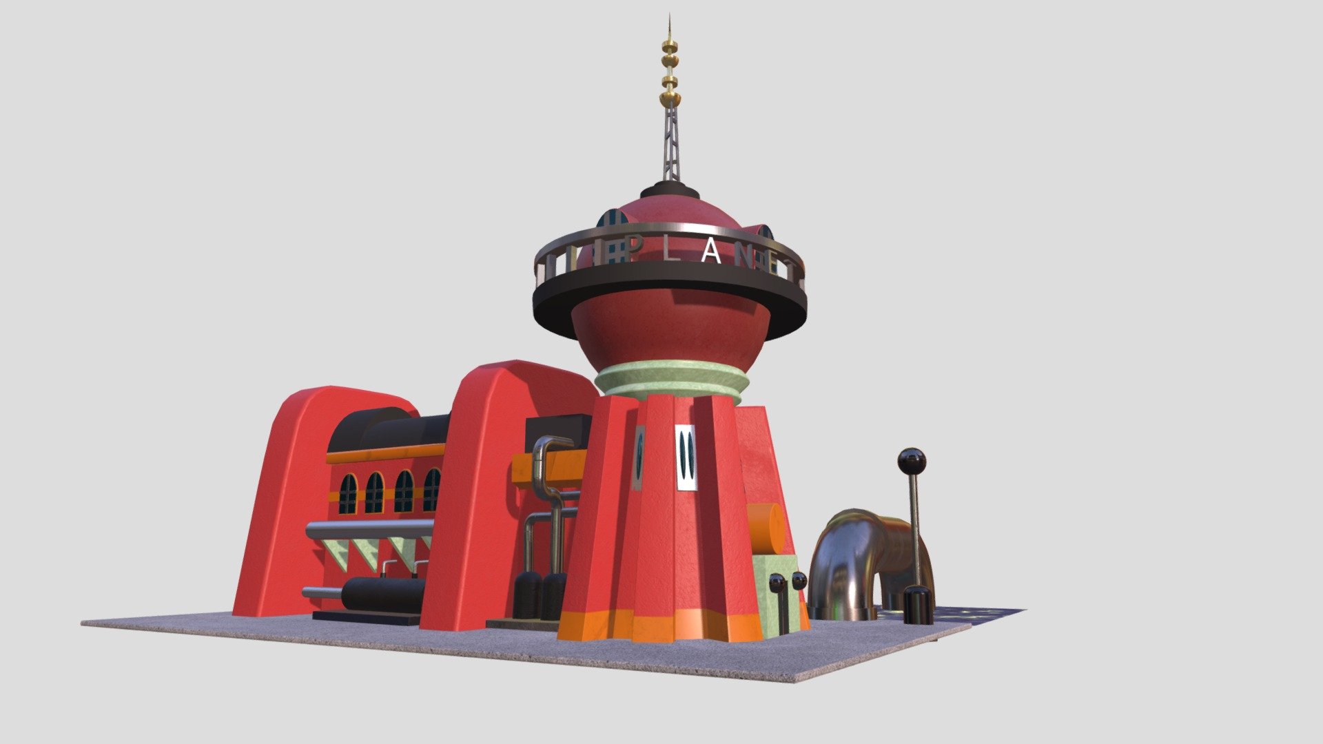 Planet Express Building - Download Free 3D model by Drewtwo (@DrewtwoY ...