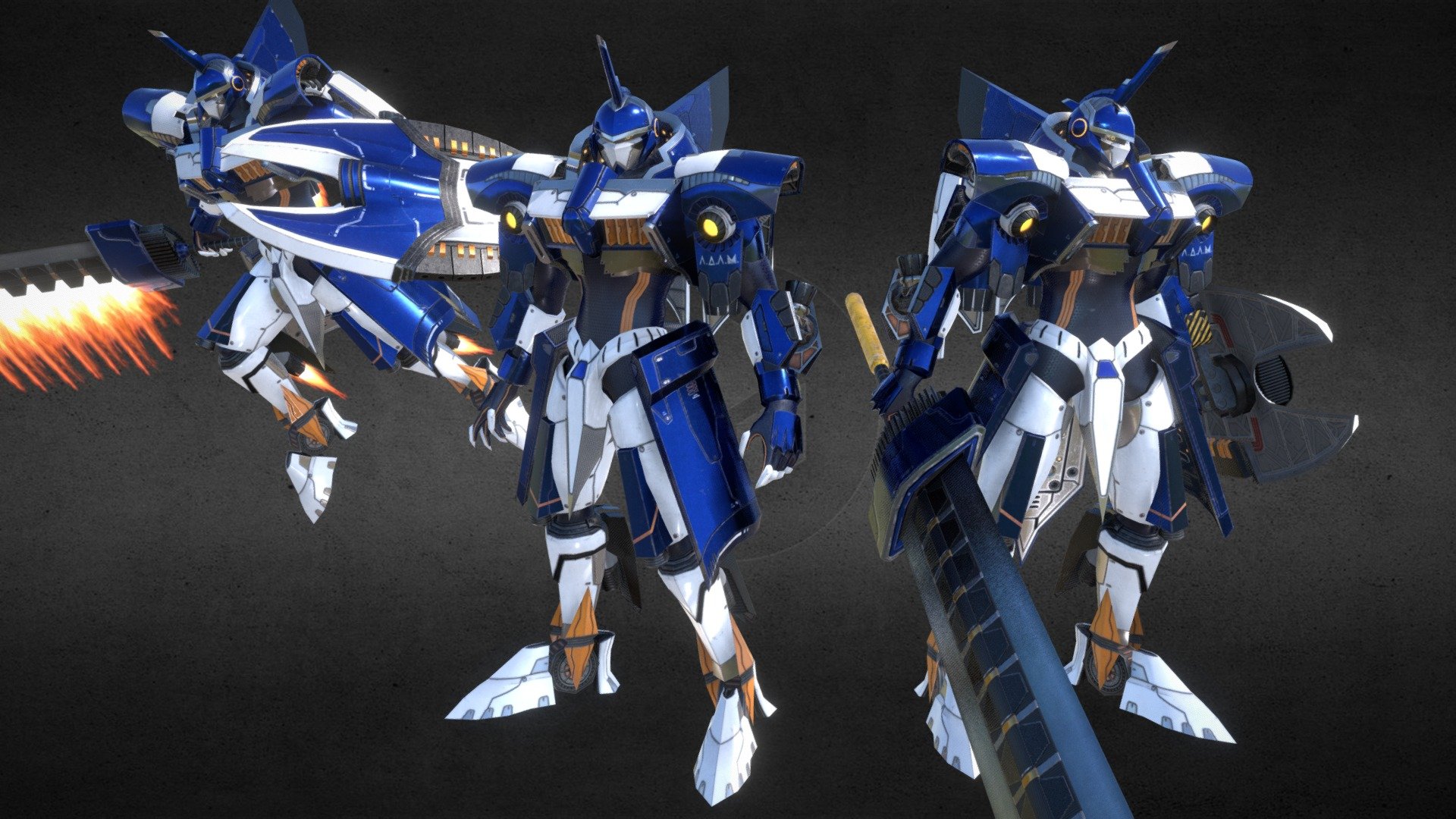 A.D.A.M. - Advanced Denfence Android Mech - Buy Royalty Free 3D model ...