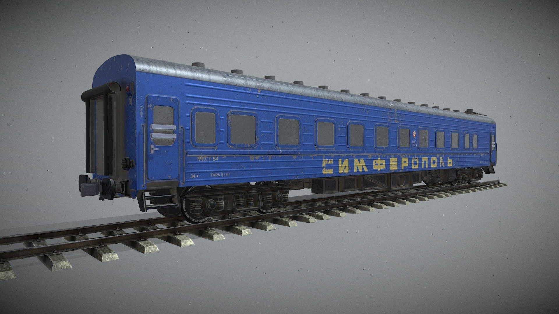 Railroad Car USSR Passenger - 3D model by Daniel Yaroshenko (@yarodan ...