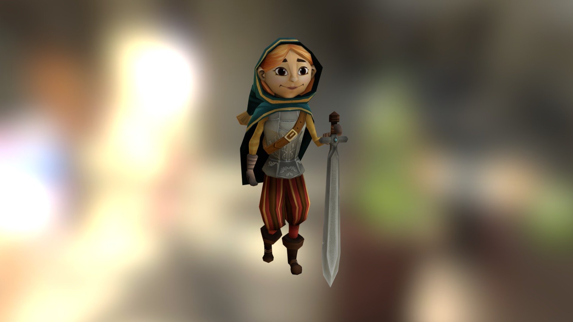 Hand Painted Low Poly Warrior - 3D model by vilmariina [acb2f46 ...