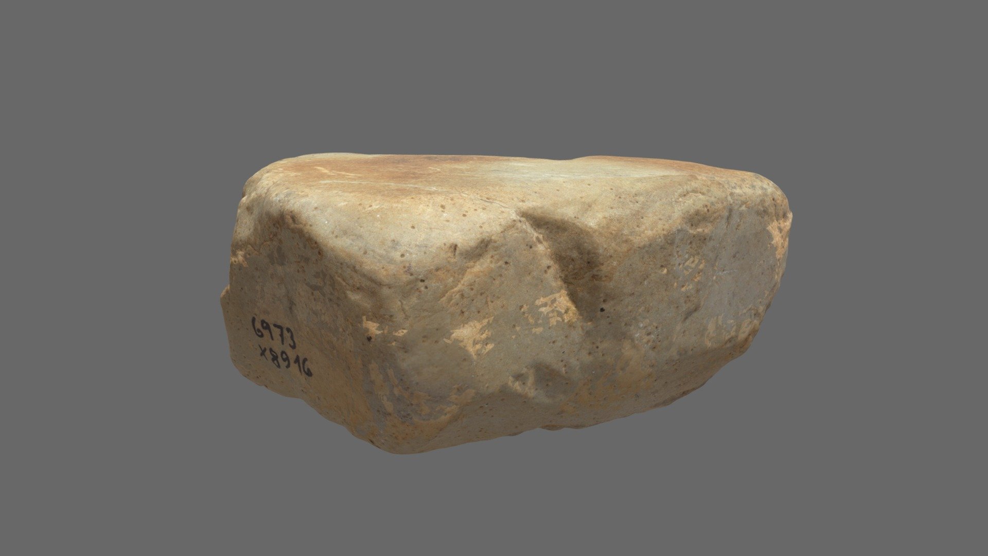 Neolitisk kværnsten/grinding stone: x8916 - 3D model by Niels H ...