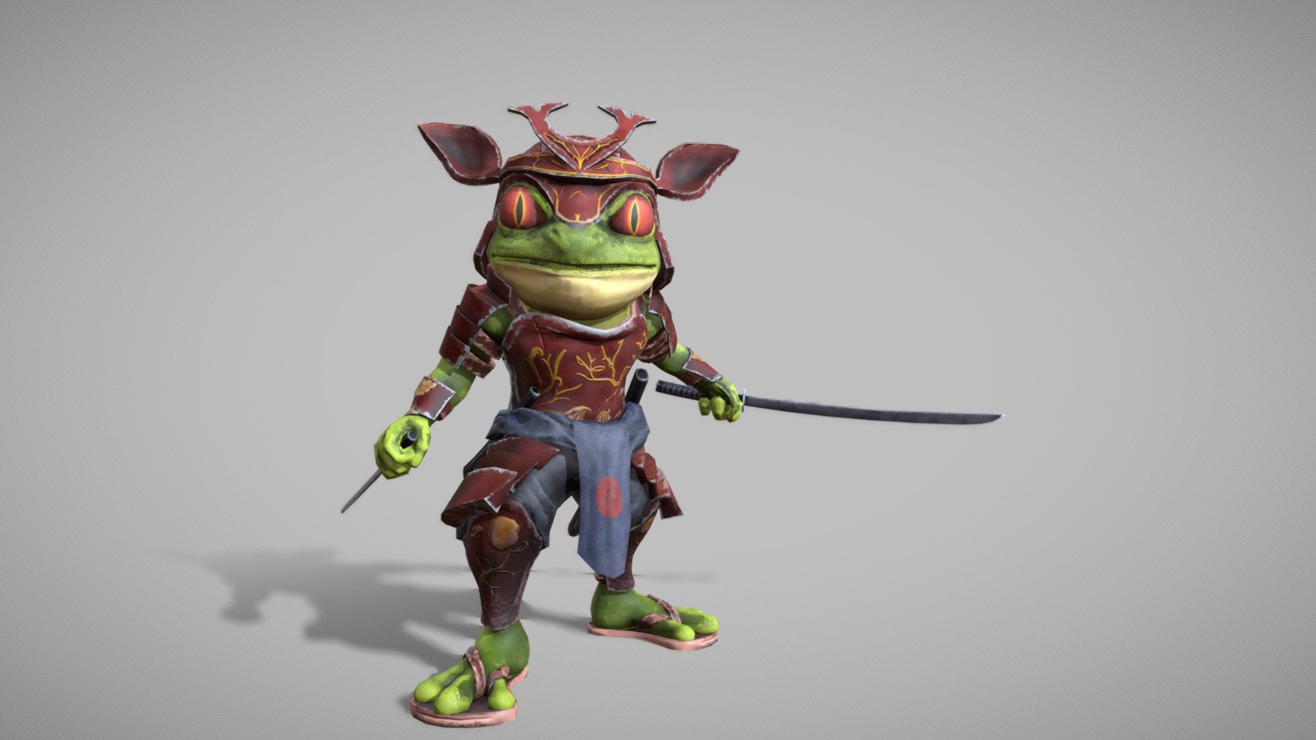 Samurai Frog - 3D model by sad_pirate [acb5659] - Sketchfab