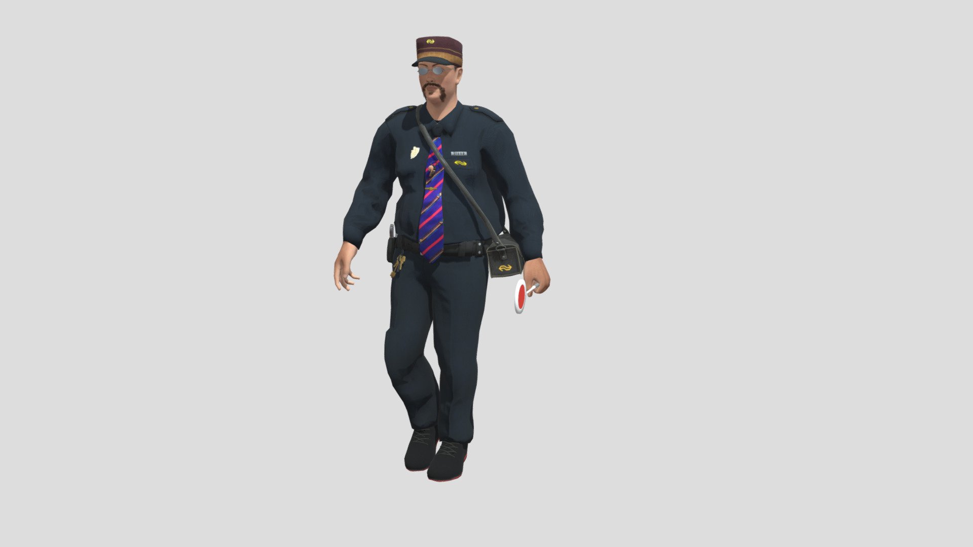 Dutch conductor for railway (NS) from the 90's - Download Free 3D model ...