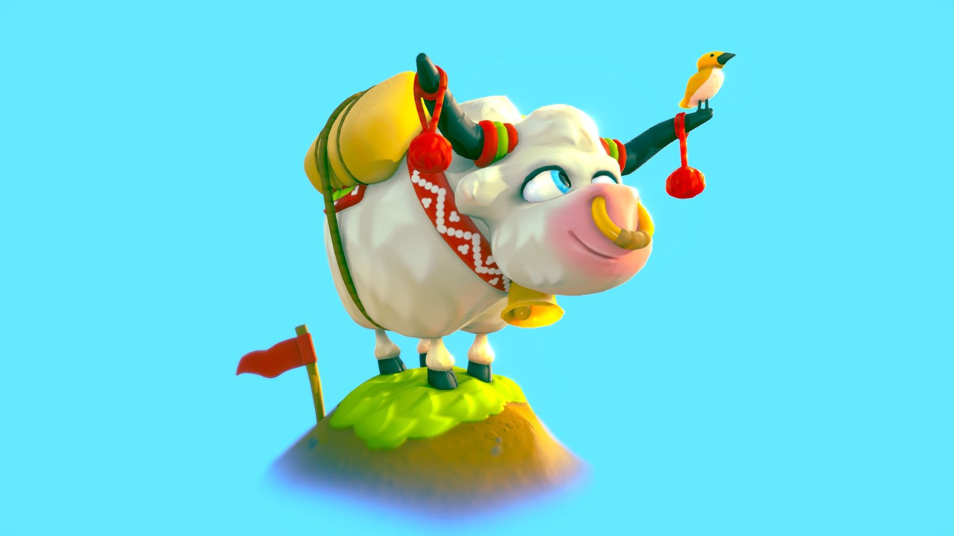 Friendly Yak - 3D model by L3X [acb872d] - Sketchfab