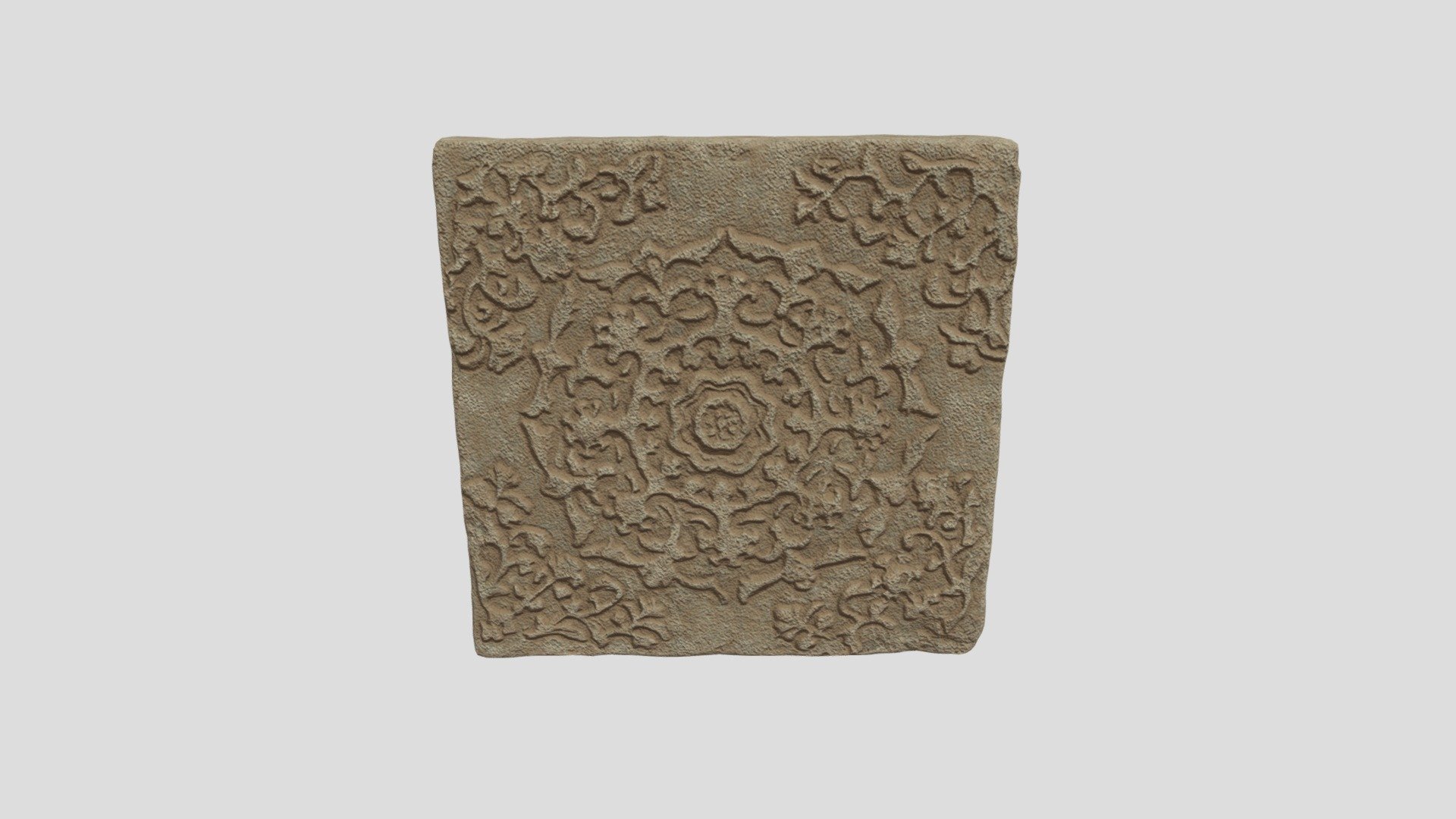 Brick with Floral Medalllion Design - Download Free 3D model by KOREA ...