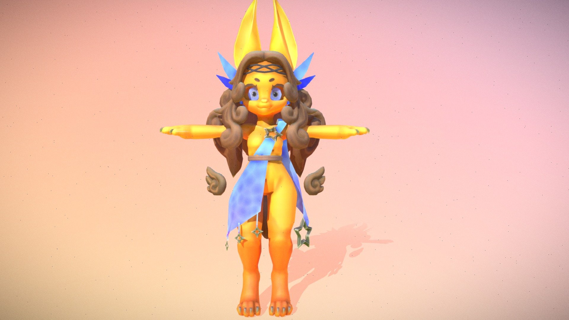 Furry girl(rigged,low poly) - Buy Royalty Free 3D model by Daniel GoE ...
