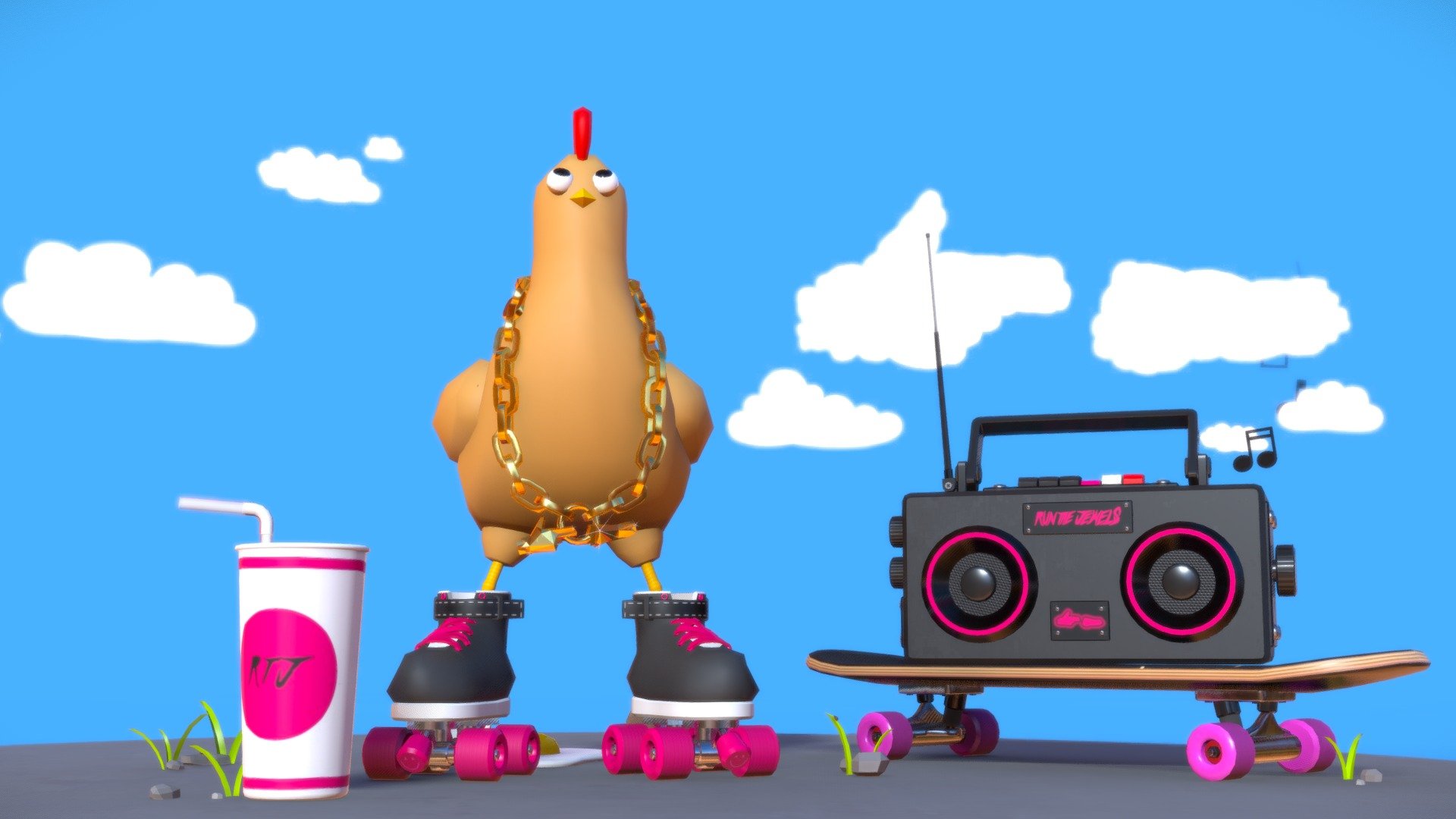RTJ4D - Chicken and the Brave - Download Free 3D model by shrednector ...