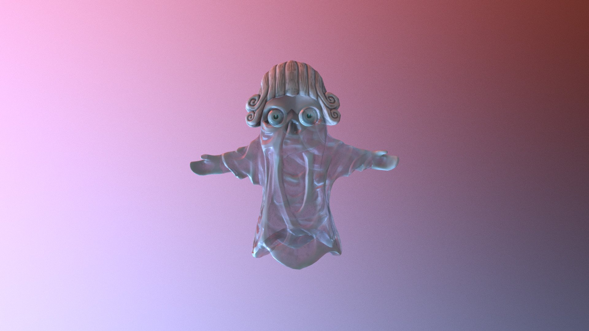Spoopy Ghost - 3D model by Joshua Abbott (@jellynuggets) [acbf8dd ...