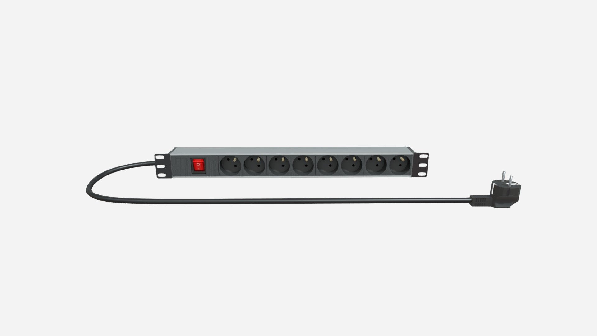 PDU 8 tomas francesas c/interruptor luminoso 16A - Download Free 3D ...