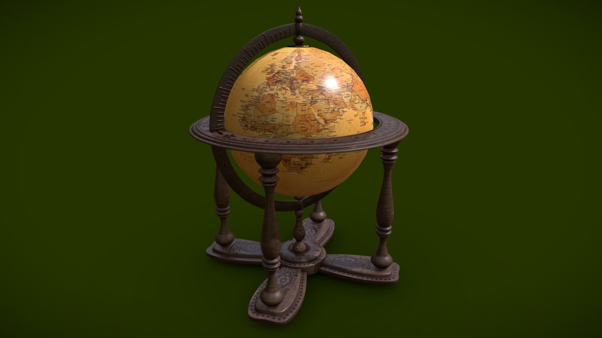 Classic Globe - Buy Royalty Free 3D model by Robert Raicea (@Robert ...