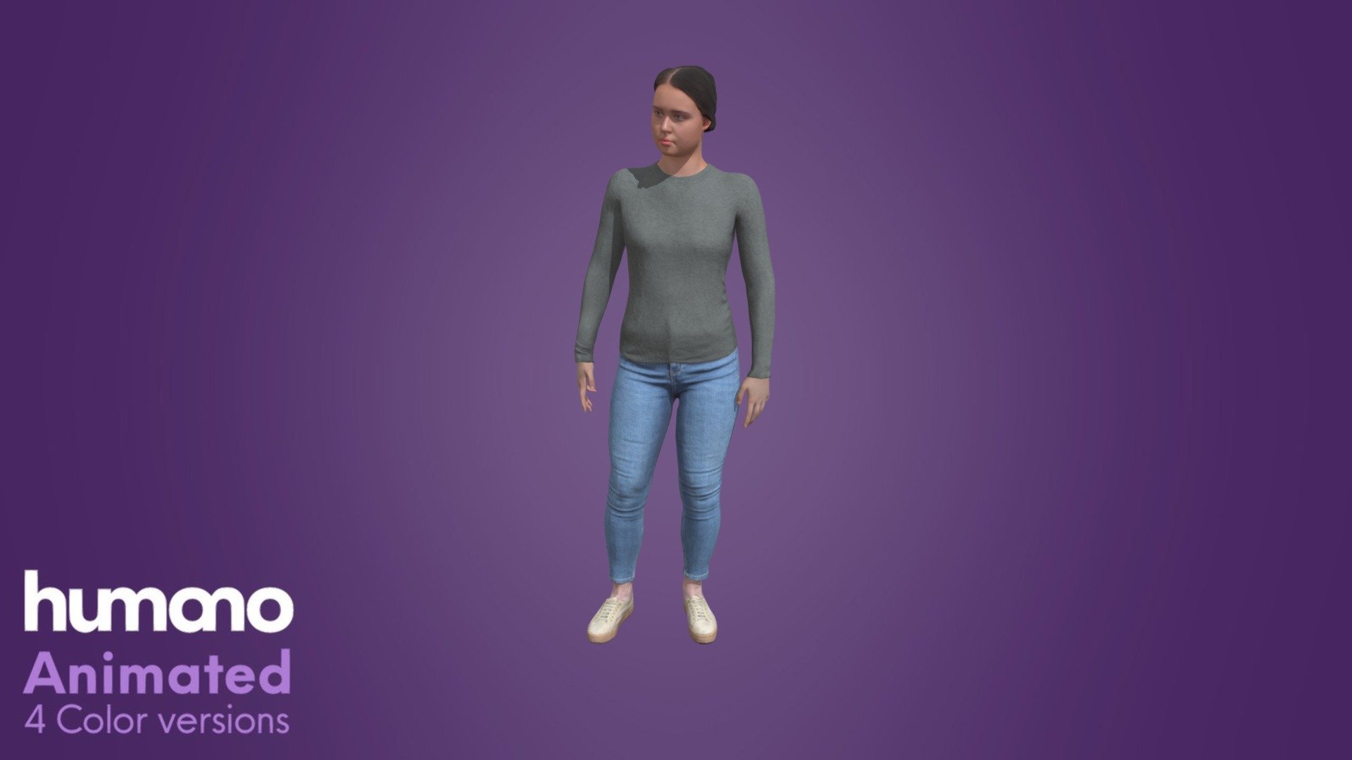 Animated Woman Standing Idle 4378-SI4 - Buy Royalty Free 3D model by ...