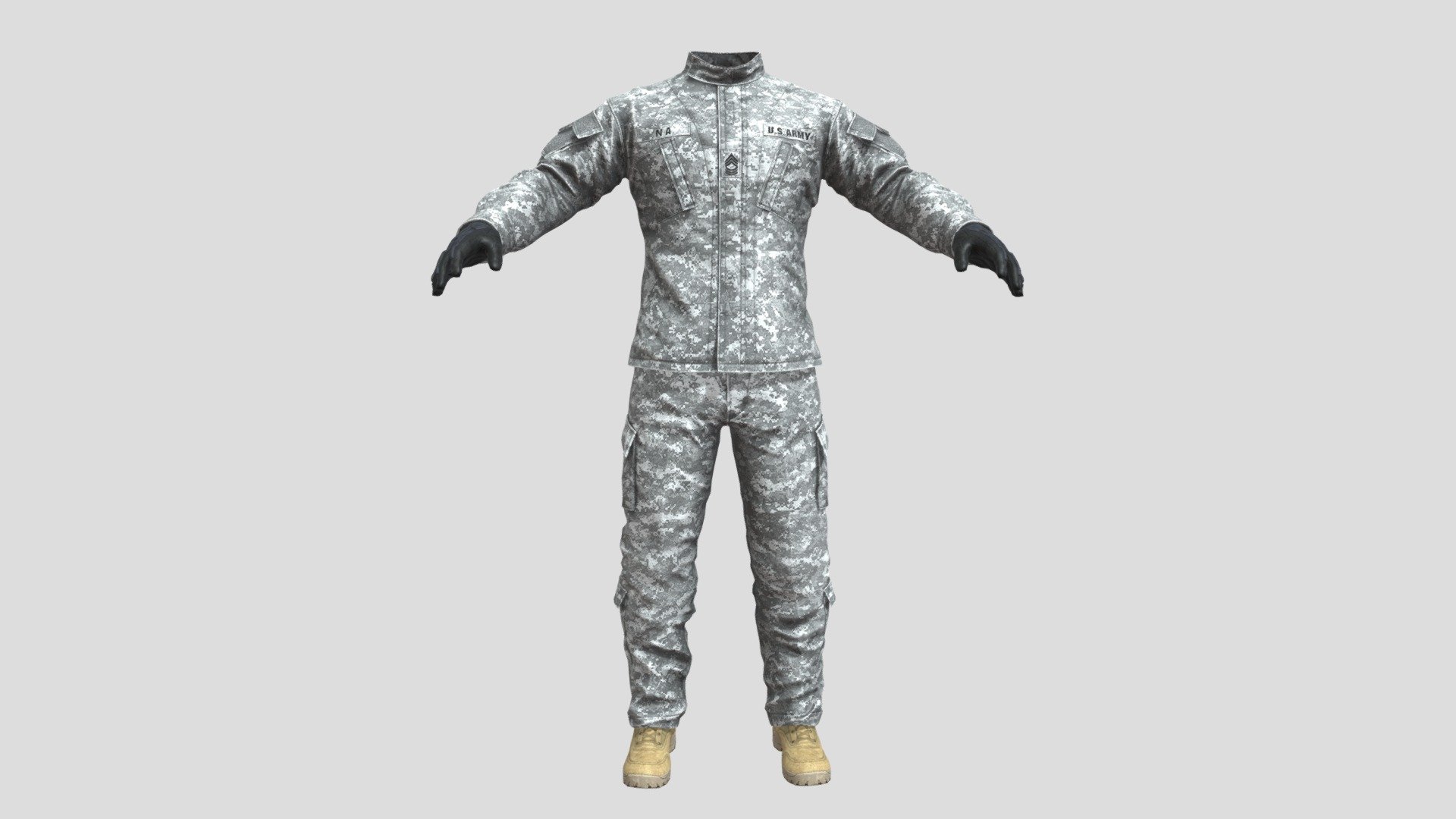 USA millitary uniform. - 3D model by Yong (@yongju) [acd5222] - Sketchfab