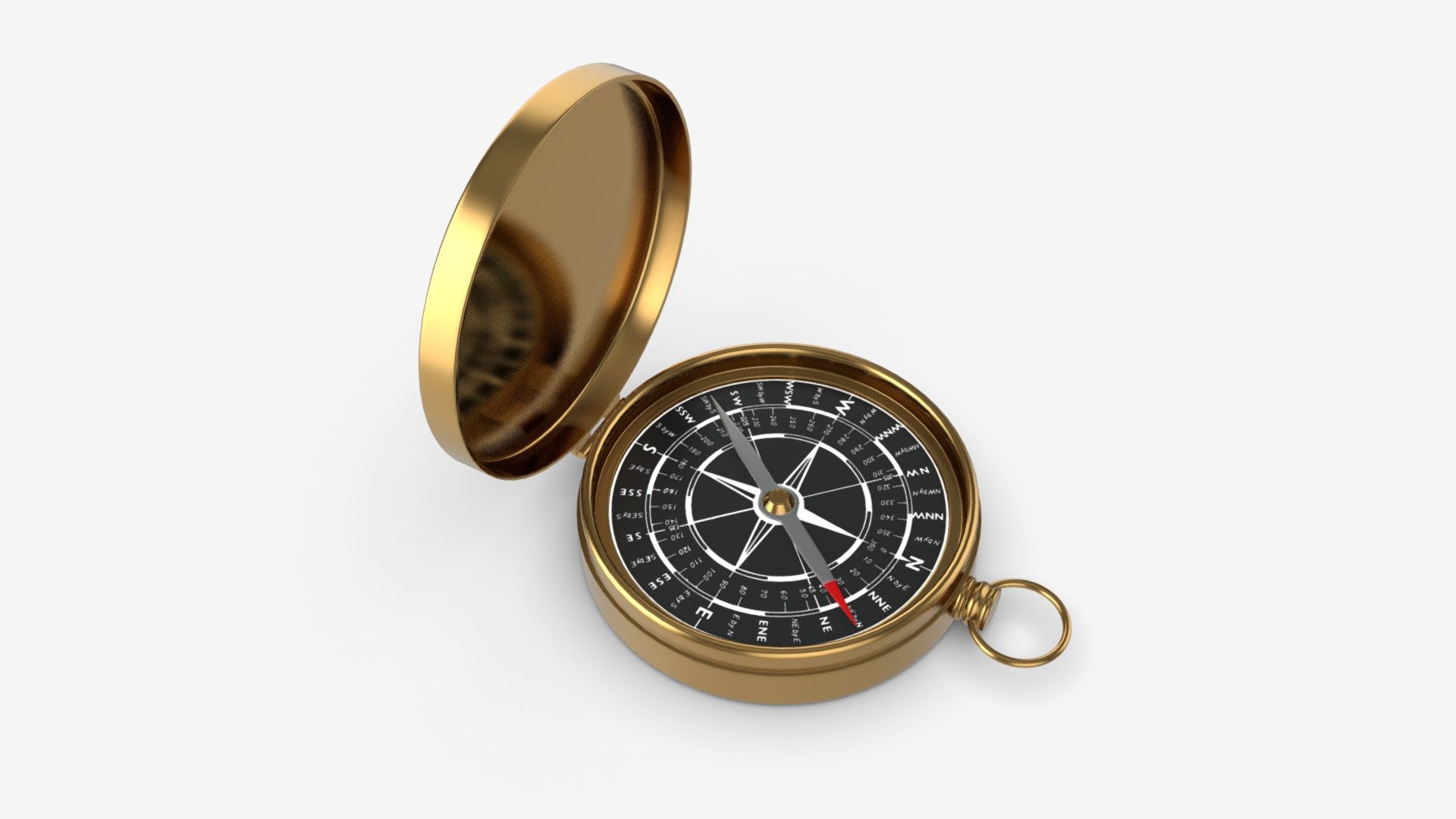 Vintage pocket compass - Buy Royalty Free 3D model by HQ3DMOD ...