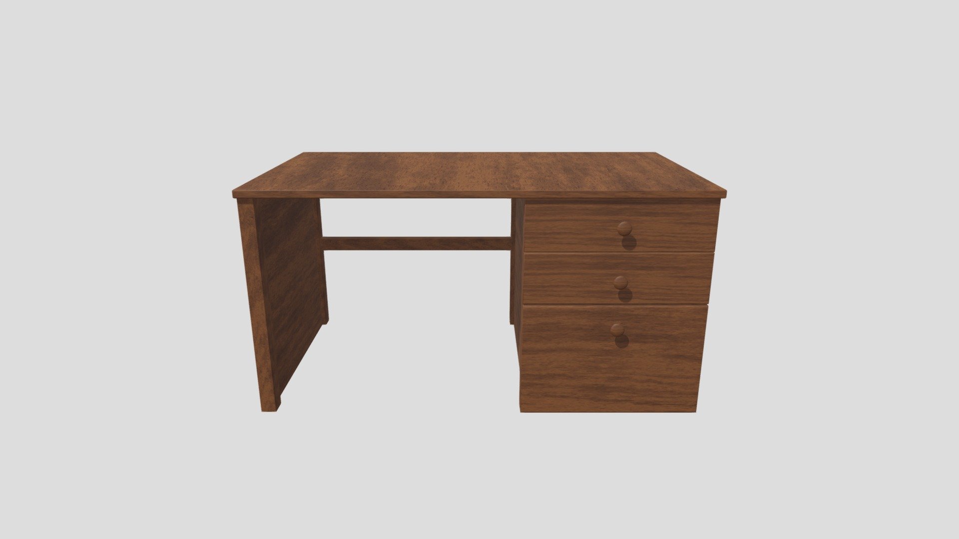 Desk Table School Table with Drawers - Download Free 3D model by ...