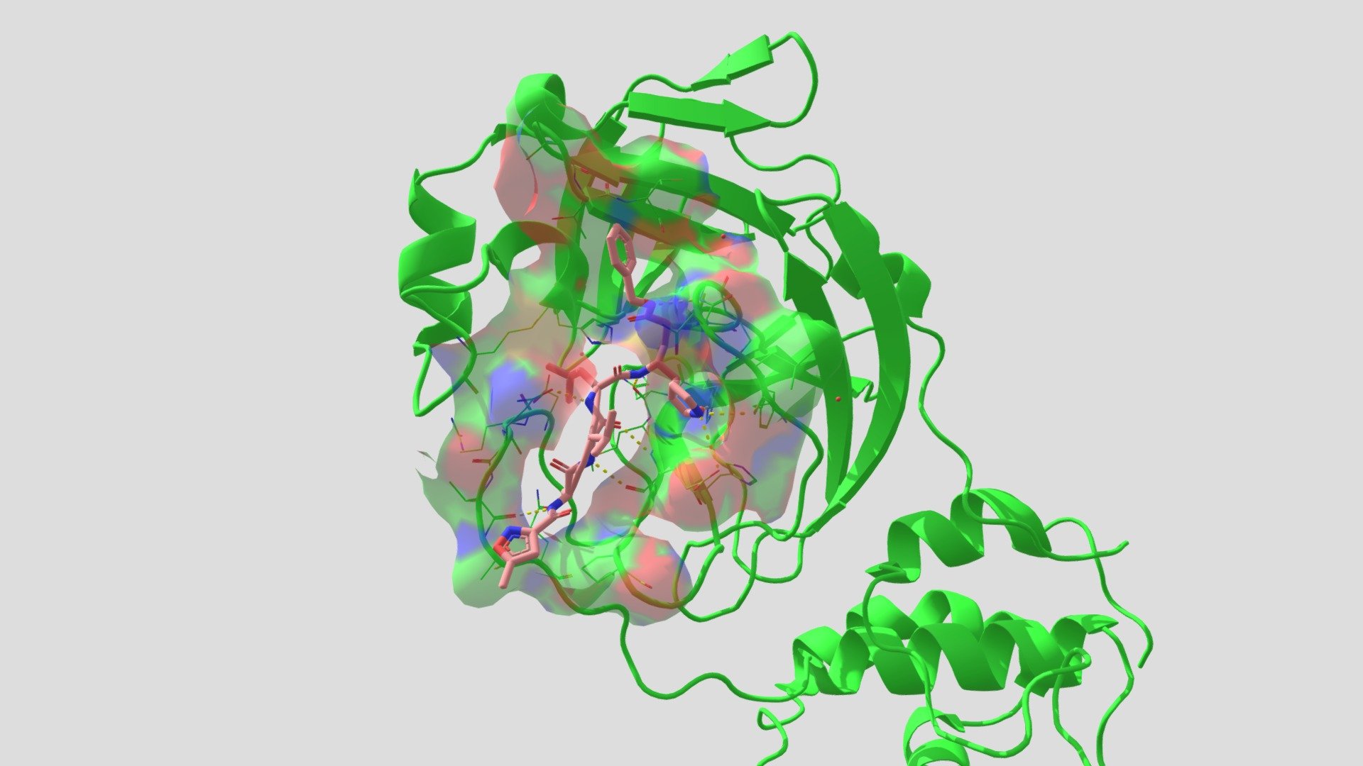 Covid-19 protease interaction with N3 inhibitor - 3D model by medi ...