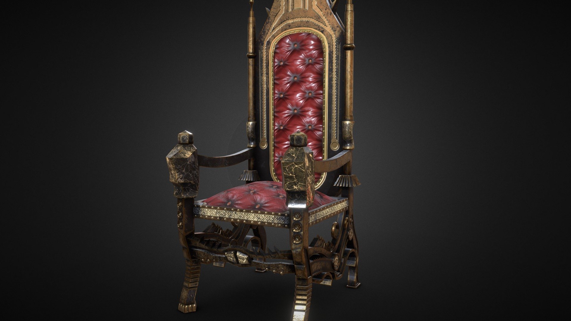 C2 - Medieval Chair 1 - 3D model by jordnu [ace5617] - Sketchfab