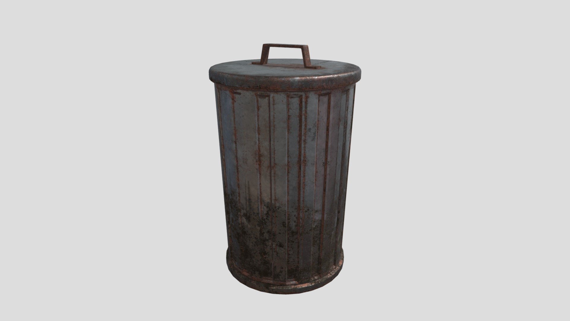 Metal Garbage Bin - Download Free 3D model by Alexander Korn ...