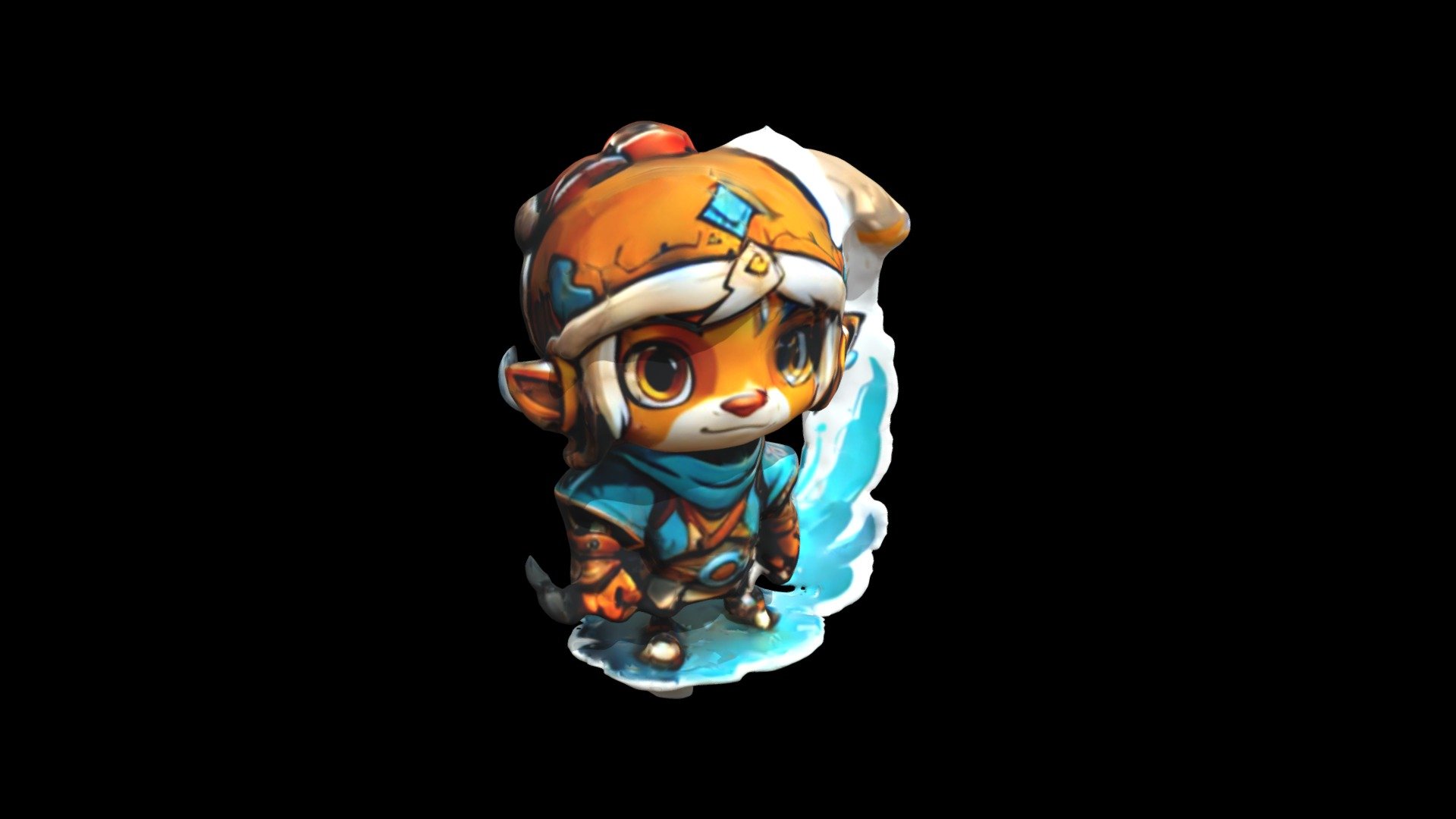 An illustration of a cartoon character with oran - Download Free 3D ...