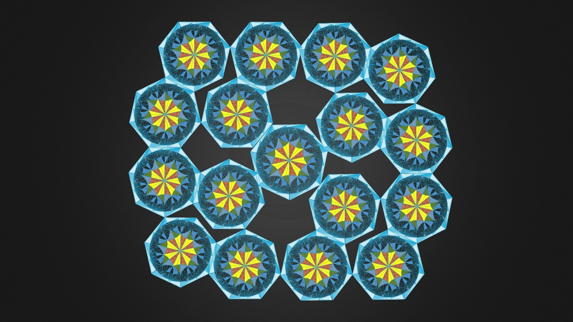 Heptagon Hyperbolic - 3D model by Manuel Rodriguez (@IslamicArt) [acf4025] - Sketchfab