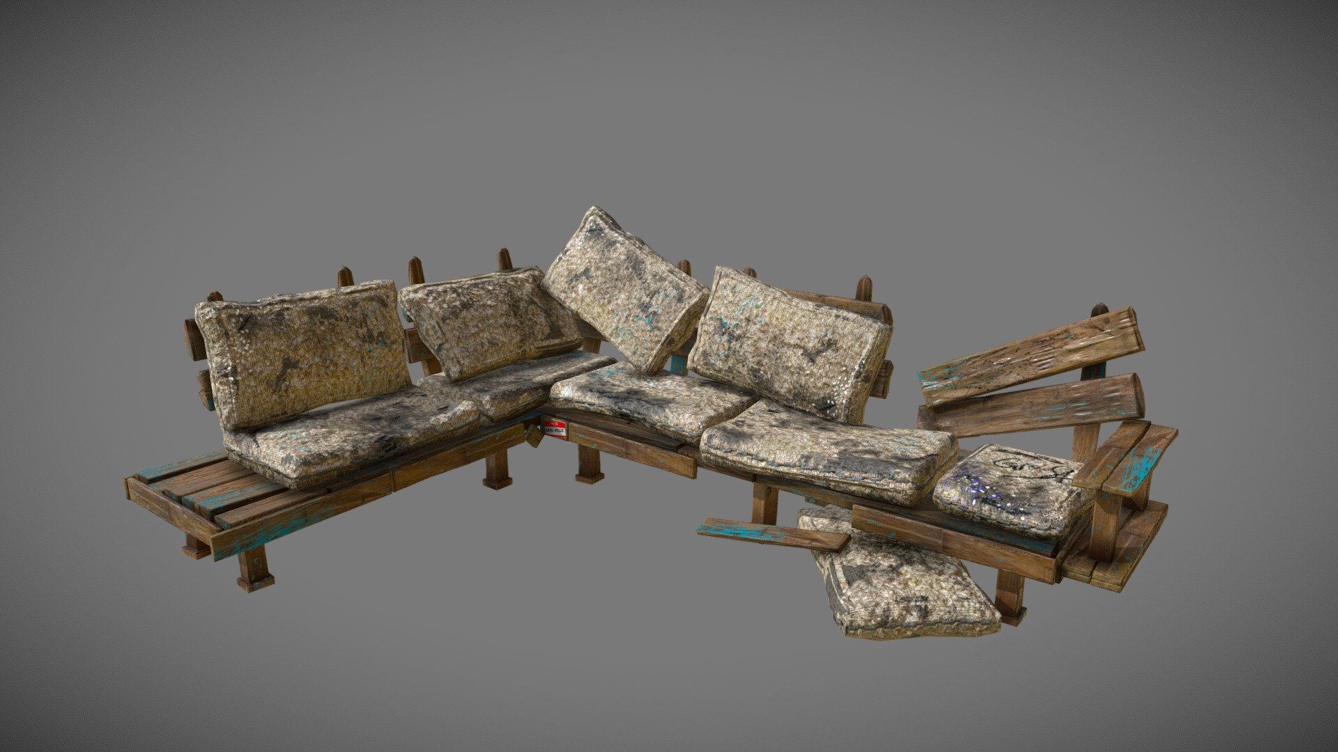 Junk Sofa - 3D model by SinBrat [acf5f8d] - Sketchfab