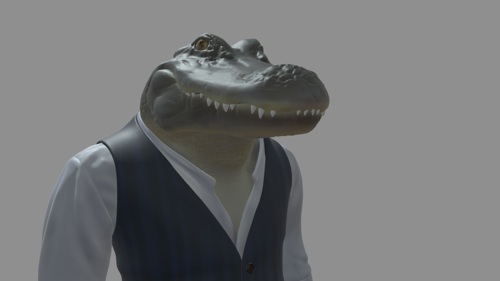 Character Creation - Monsieur Alligator - 3D model by Marius Brill ...