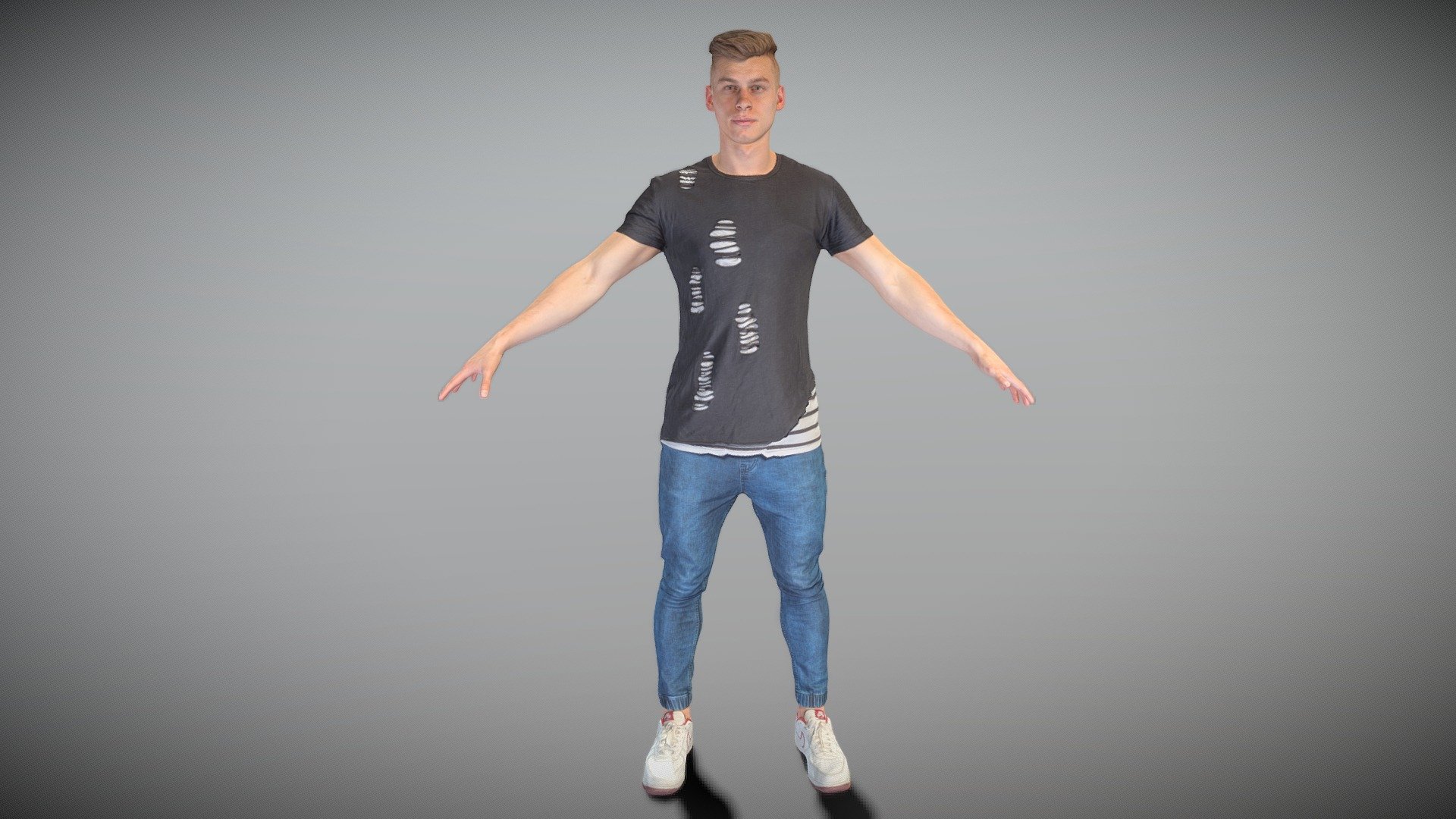 Sporty young man in jeans 115 - Buy Royalty Free 3D model by ...