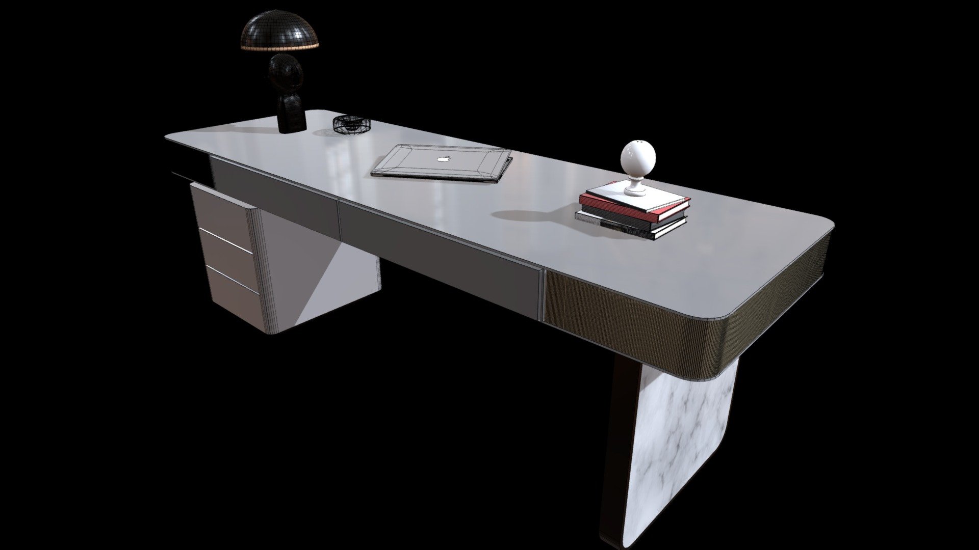 Director's desk V.001 - Download Free 3D model by Kiem Truong (@kiemtruong) [acfba73] - Sketchfab