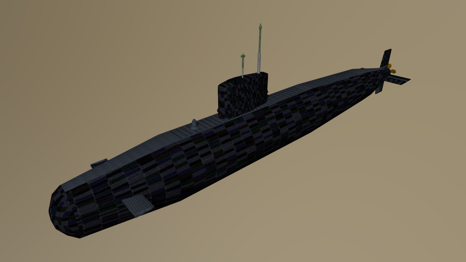 Trafalgar Class Submarine low poly - Buy Royalty Free 3D model by ...