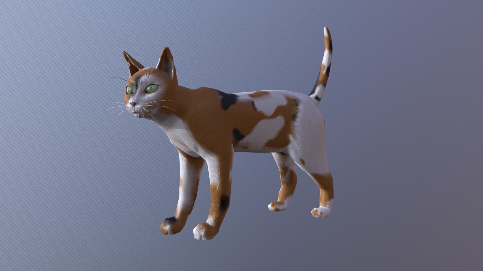 Animated Game Ready Calico Cat - Buy Royalty Free 3D model by James ...