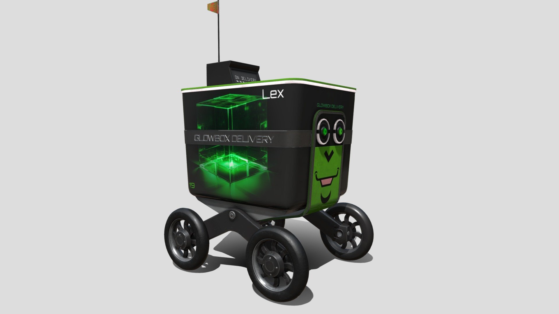 Animated Delivery Bot by Glowbox 🤖 - Buy Royalty Free 3D model by ...