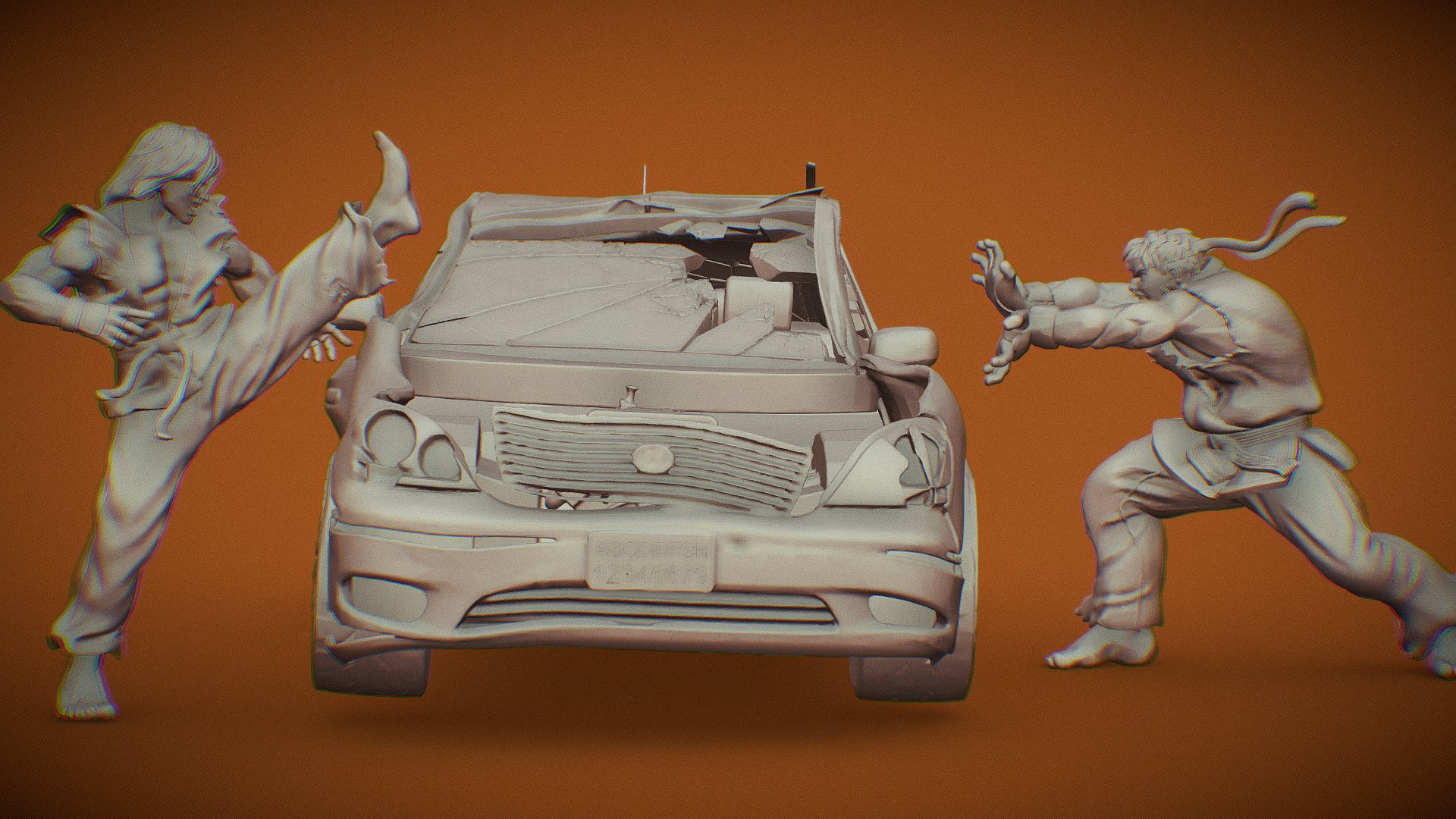 SF2 Bonus Stage Printable Diorama - Buy Royalty Free 3D model by ...