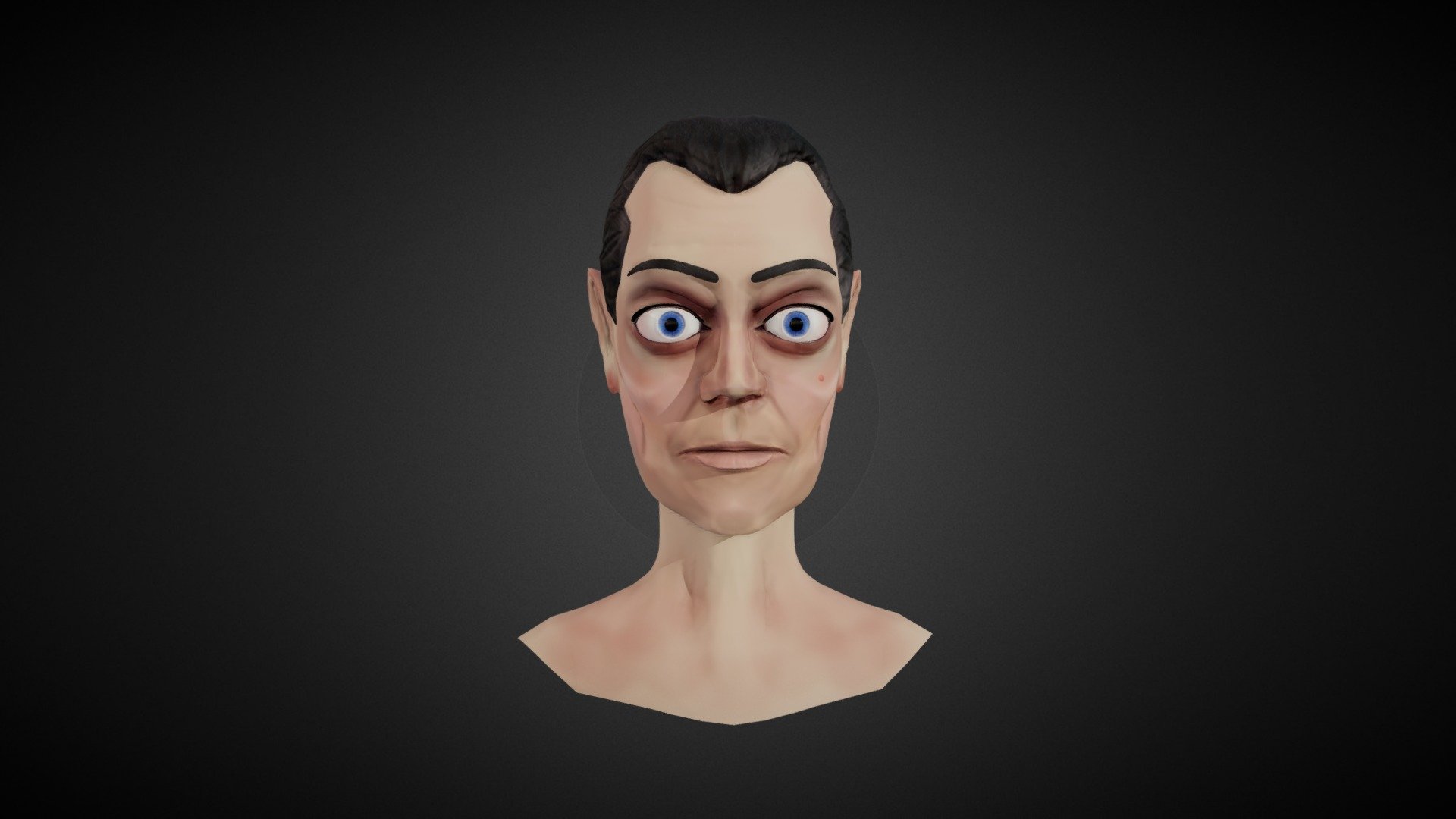 Stylized Dour Man - 3D model by Graham (@Graham.Jolliffe) [ad0b8ad ...