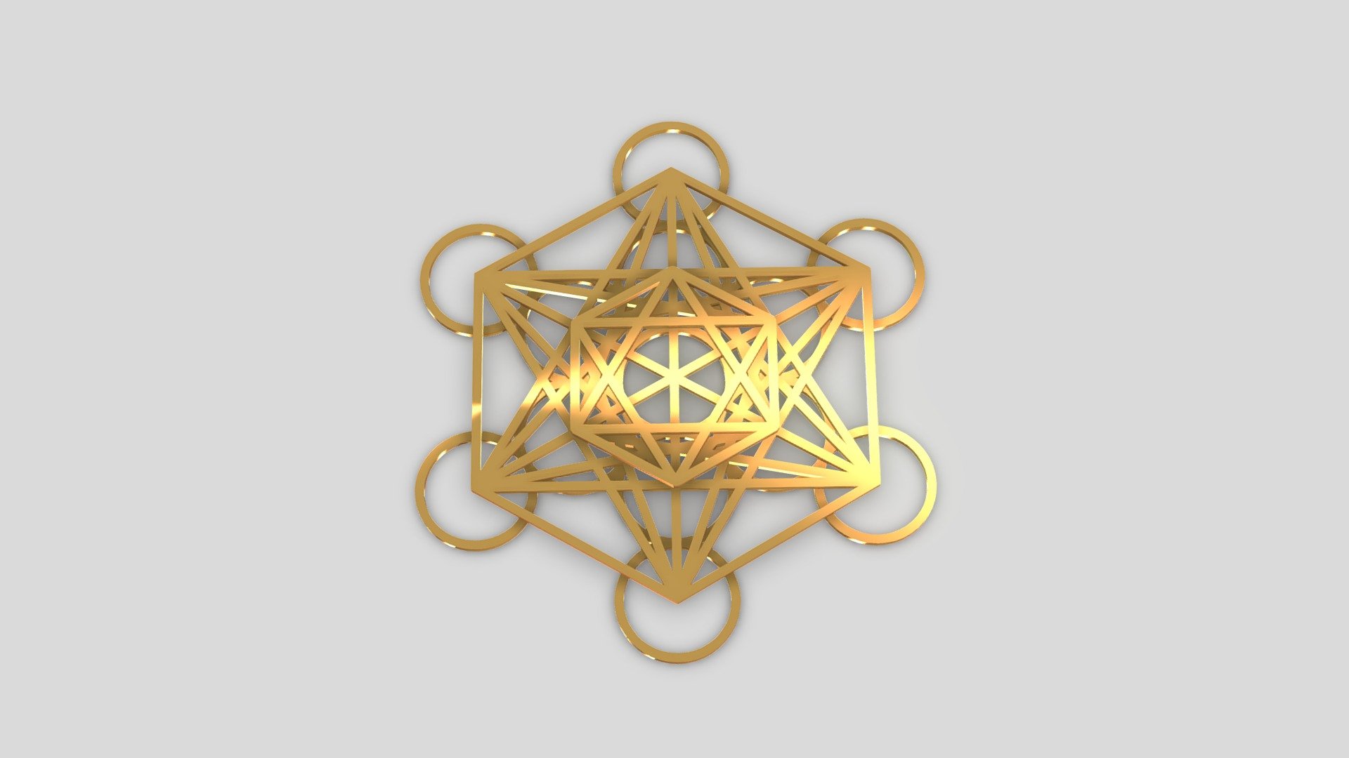 Metatrons Cube 3 layers - 3D model by sacredgeometryweb [ad0c31b ...