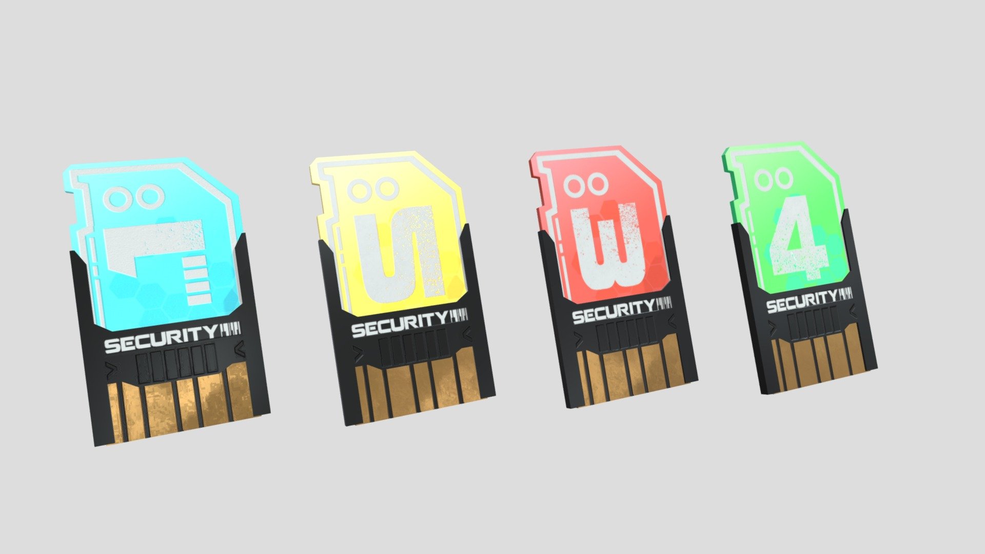futuristic Keycards. game - 3D model by stinnaonthegimma [ad101f4 ...