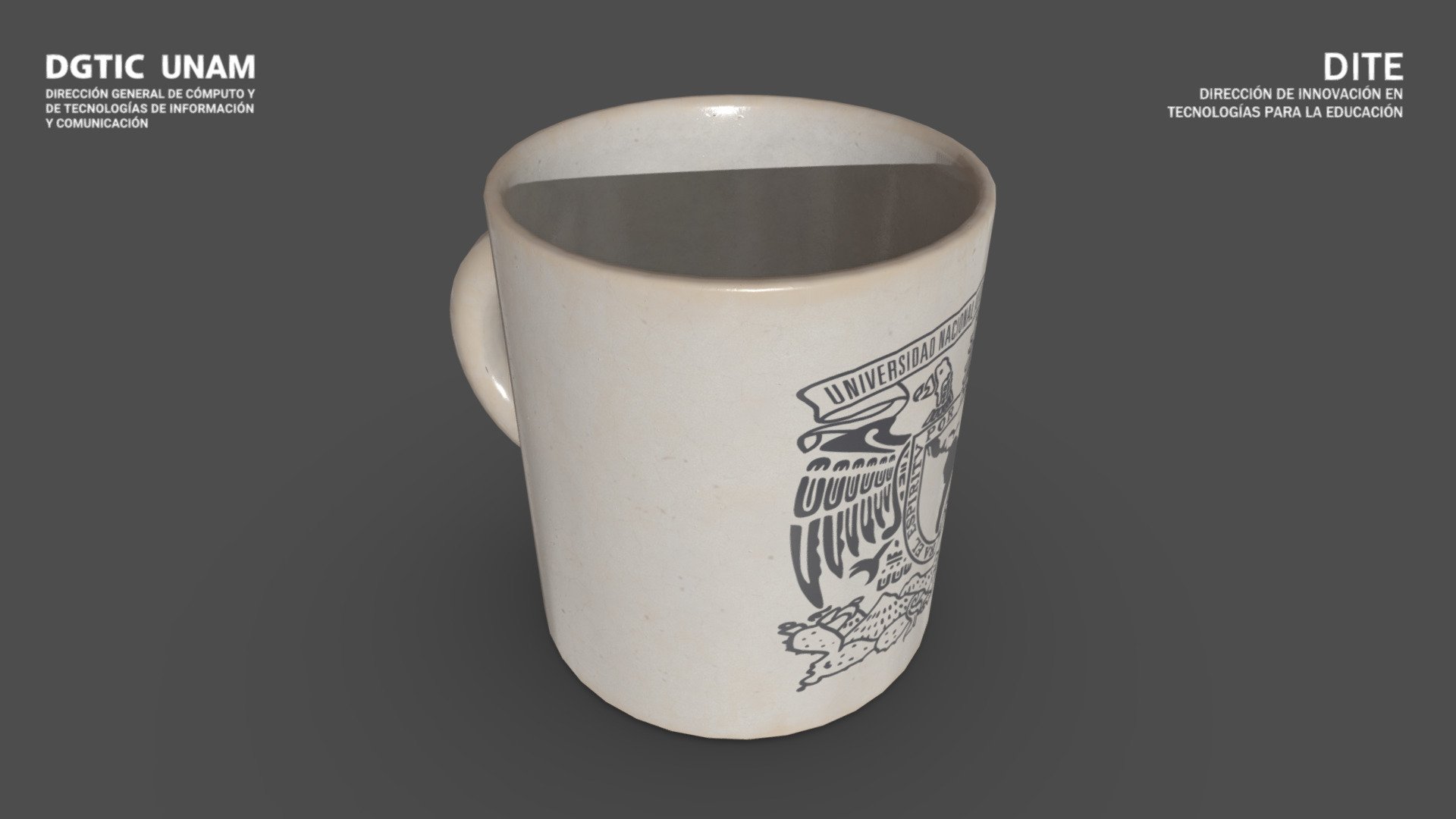 Taza estampada con el logo de la UNAM - 3D model by UNAM | DGTIC | DITE ...