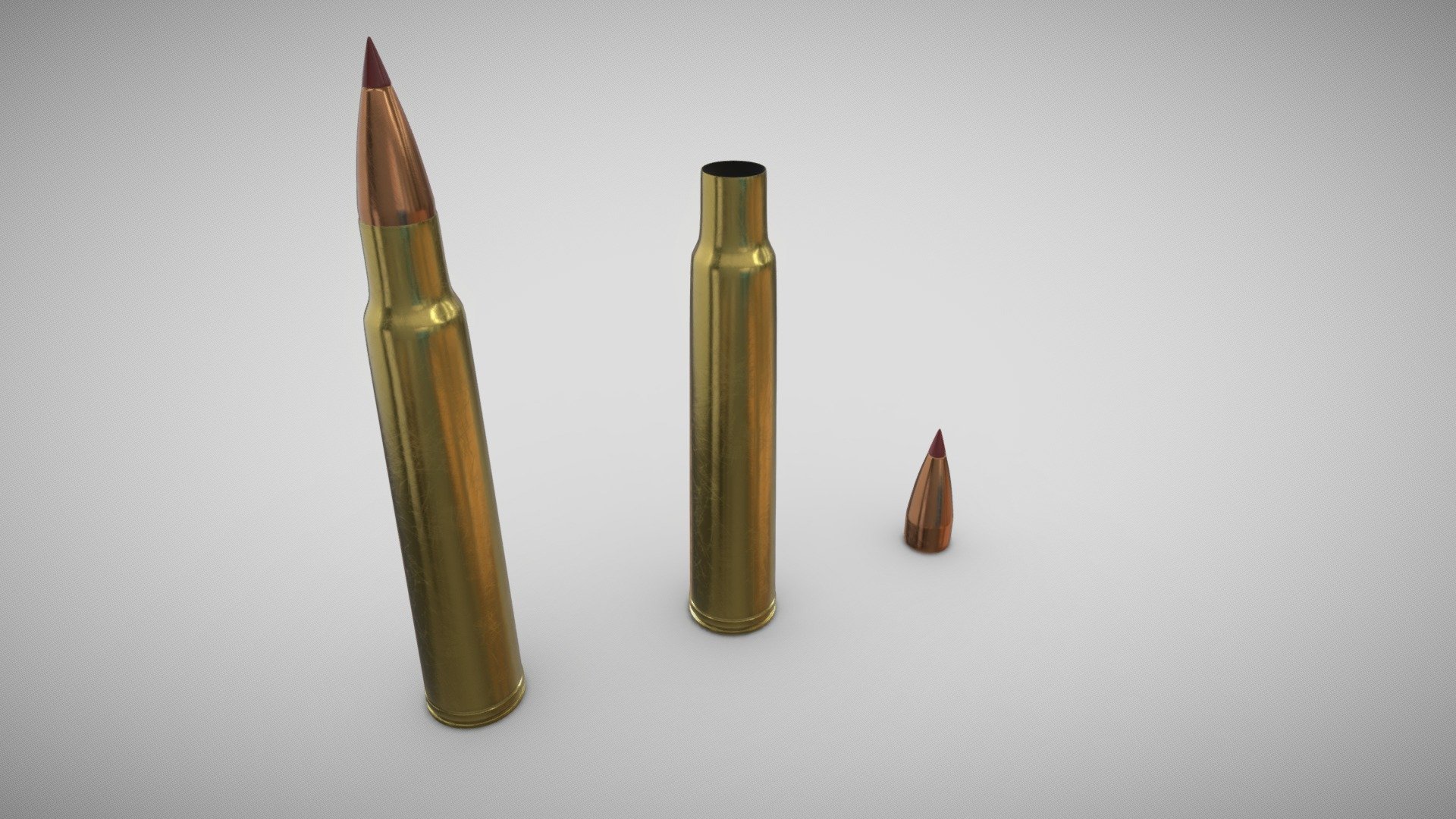 High Poly Bullet - Download Free 3D model by Stewart MacLean ...