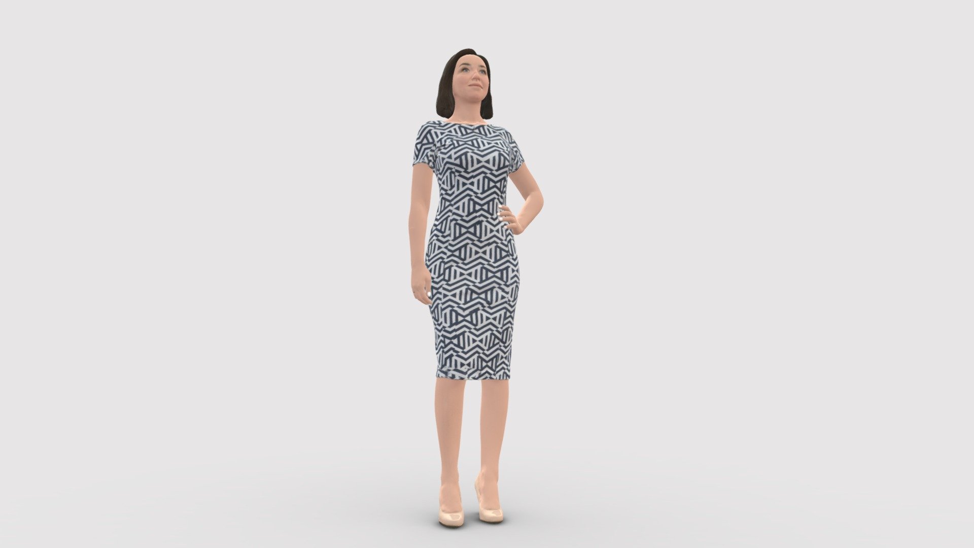 girl in dress 0328 - Buy Royalty Free 3D model by 3DFarm [ad18ff4 ...