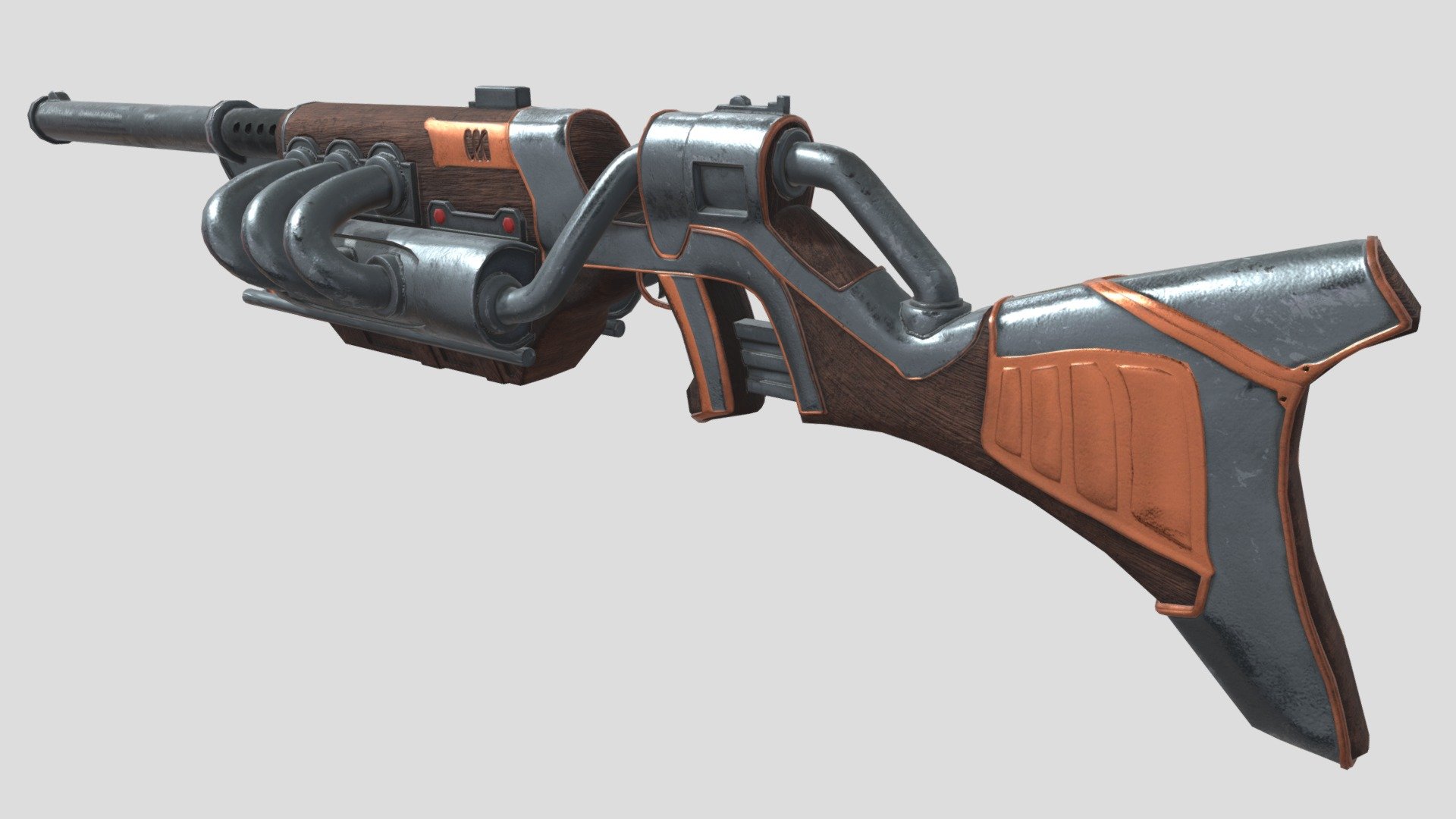 Steampunk Rifle - 3D model by JMitsch [ad1c98e] - Sketchfab