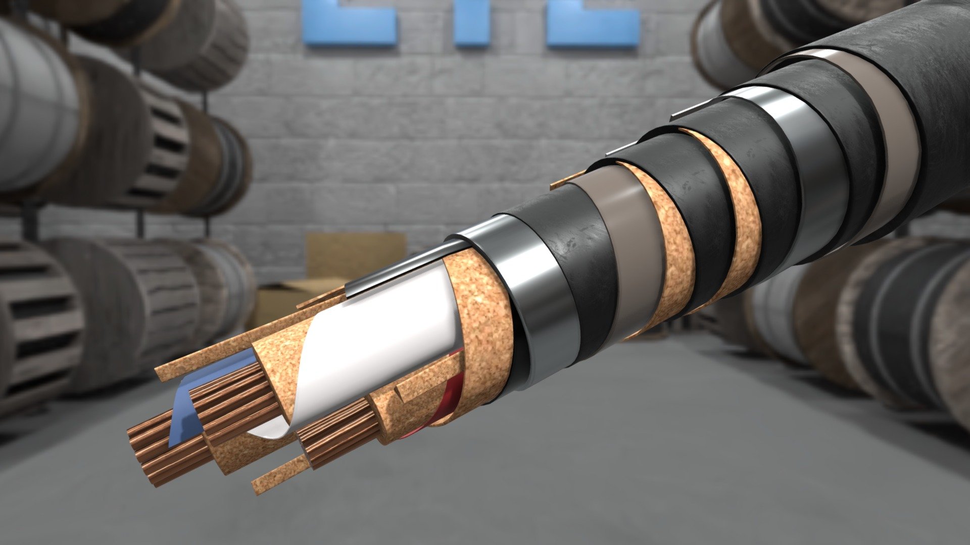 ЦСБлШв 3х120-6кВ (мн) - 3D model by sts-kabel [ad1ee71] - Sketchfab