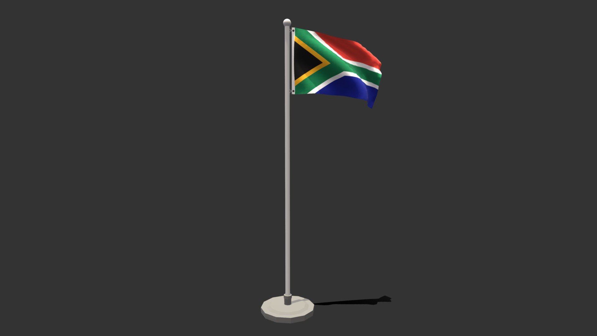 Low Poly Seamless Animated South Africa Flag - Buy Royalty Free 3D ...